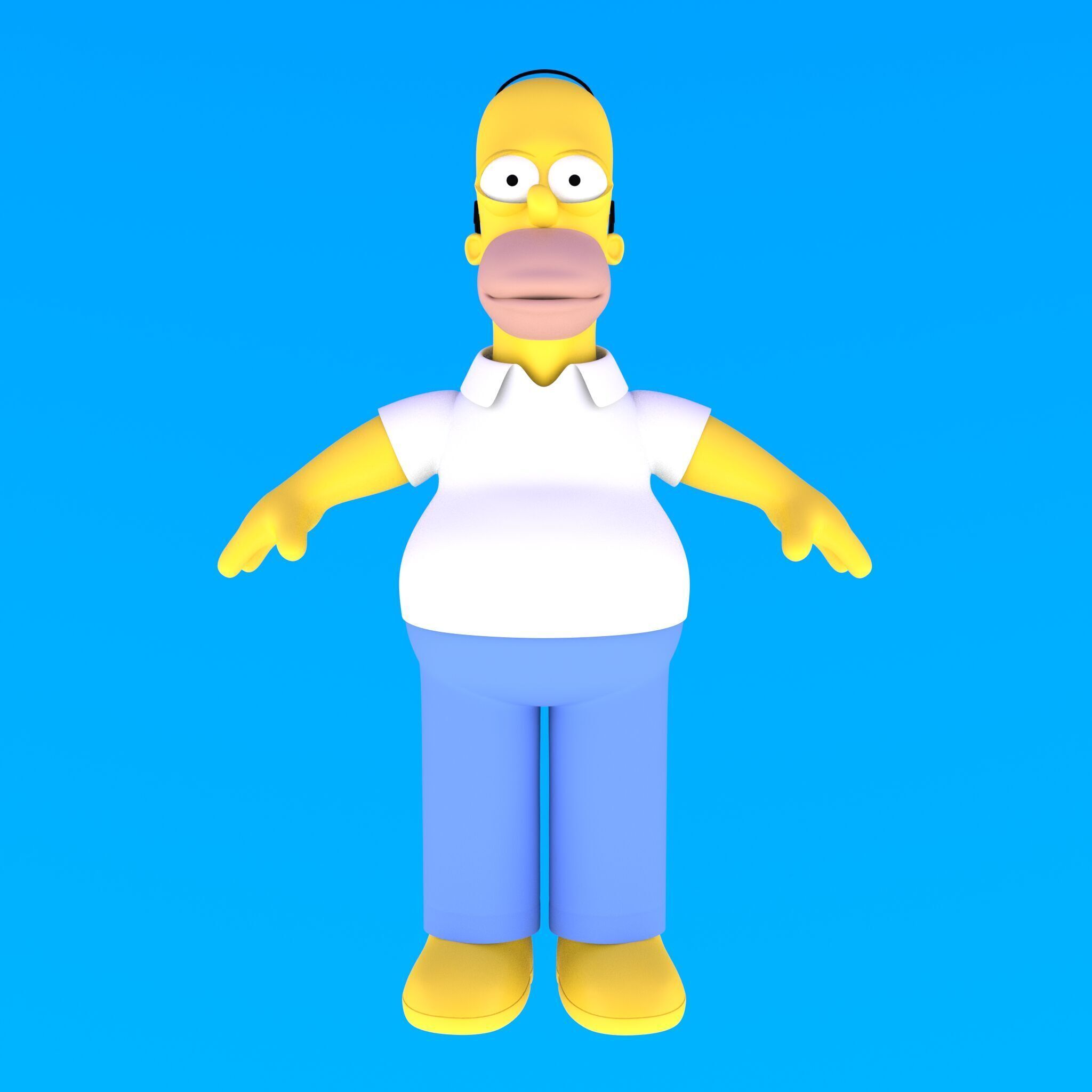 Homer Advanced Maya Rigged for Animation Games 3D model | CGTrader