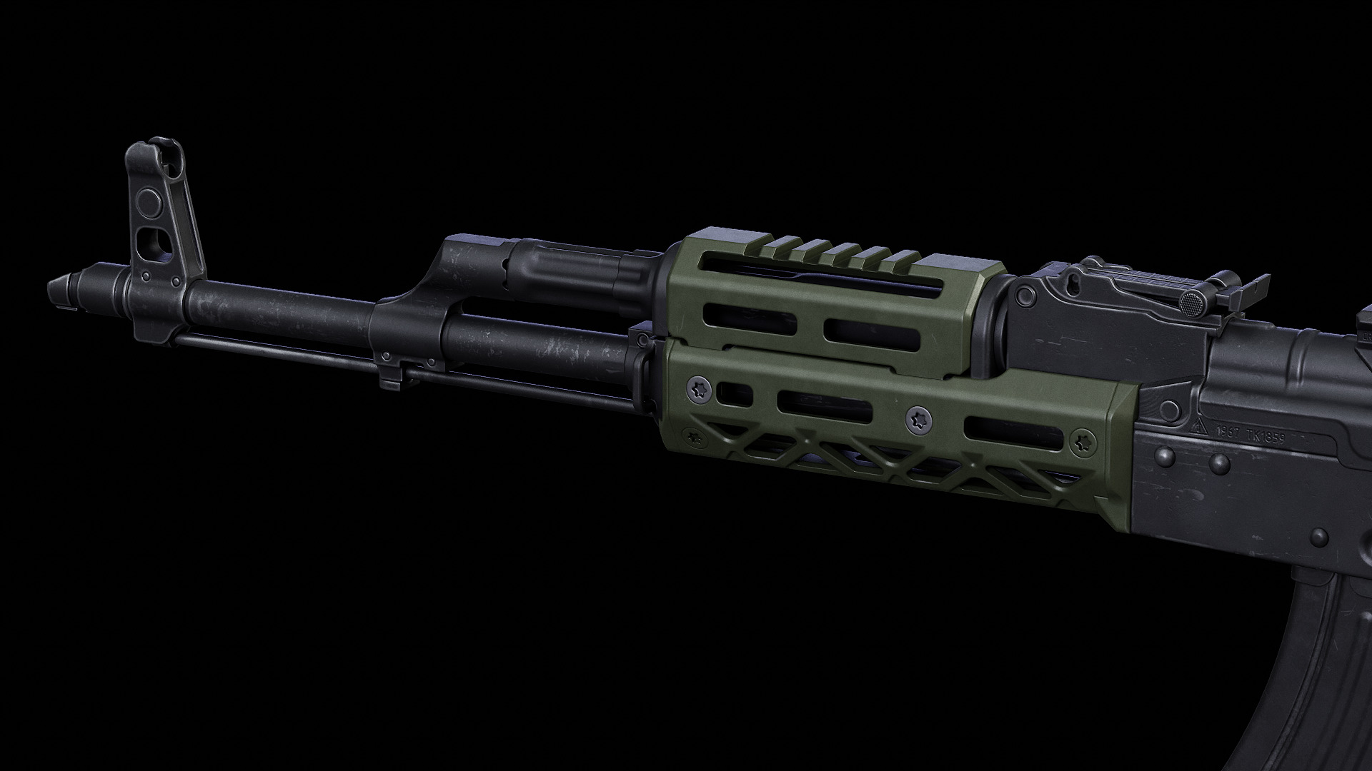3D model CRC 1U040 KPYK AK Short Handguard VR / AR / low-poly | CGTrader