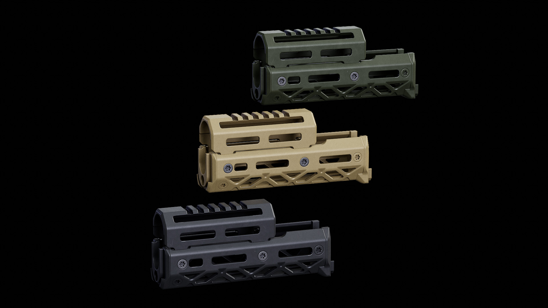 3D model CRC 1U040 KPYK AK Short Handguard VR / AR / low-poly | CGTrader