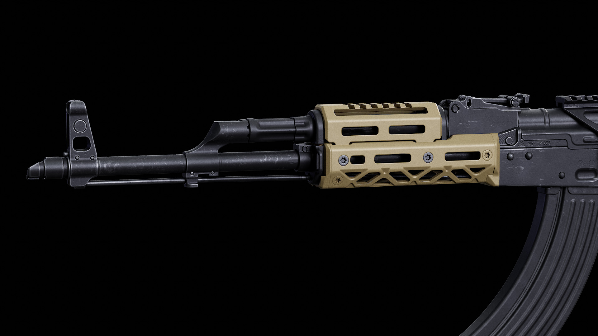 3D model CRC 1U040 KPYK AK Short Handguard VR / AR / low-poly | CGTrader
