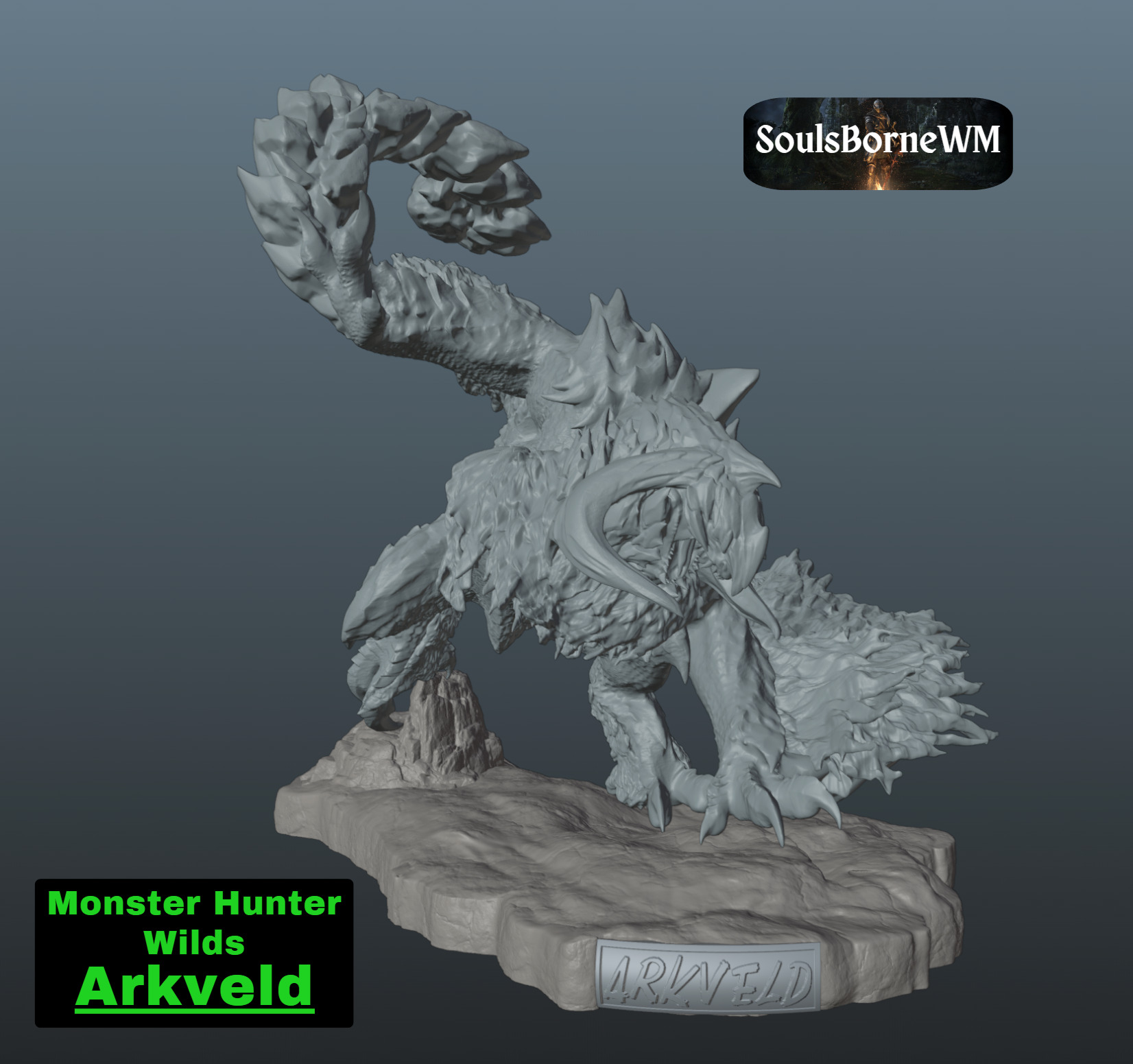 Monster Hunter Wilds Arkveld 3D model 3D printable | CGTrader