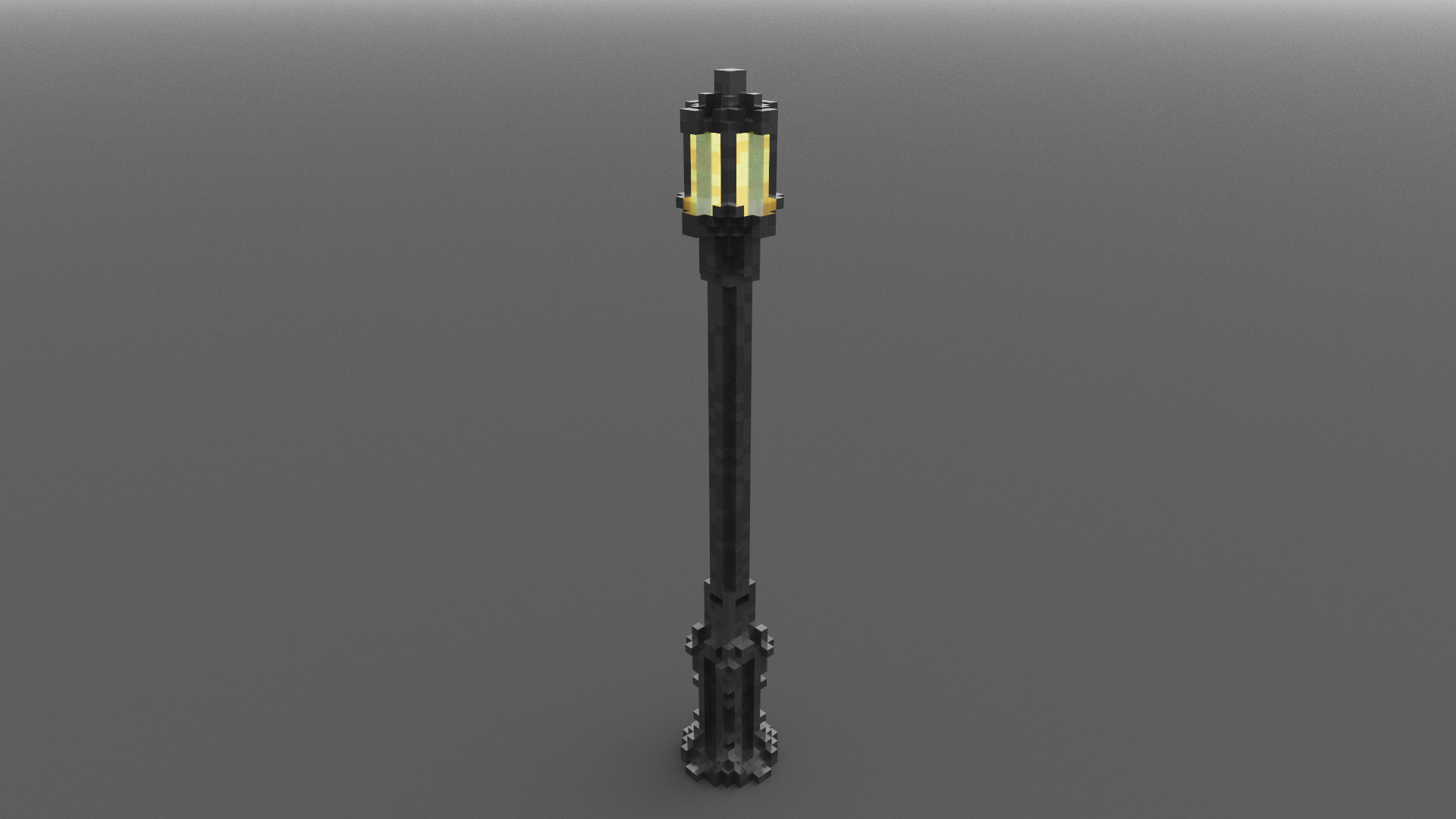 Modular Voxel Street Light Free Sample free VR / AR / low-poly 3D model ...