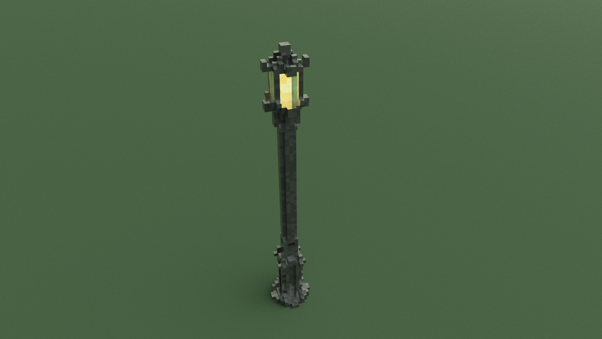 Modular Voxel Street Light Free Sample free VR / AR / low-poly 3D model ...