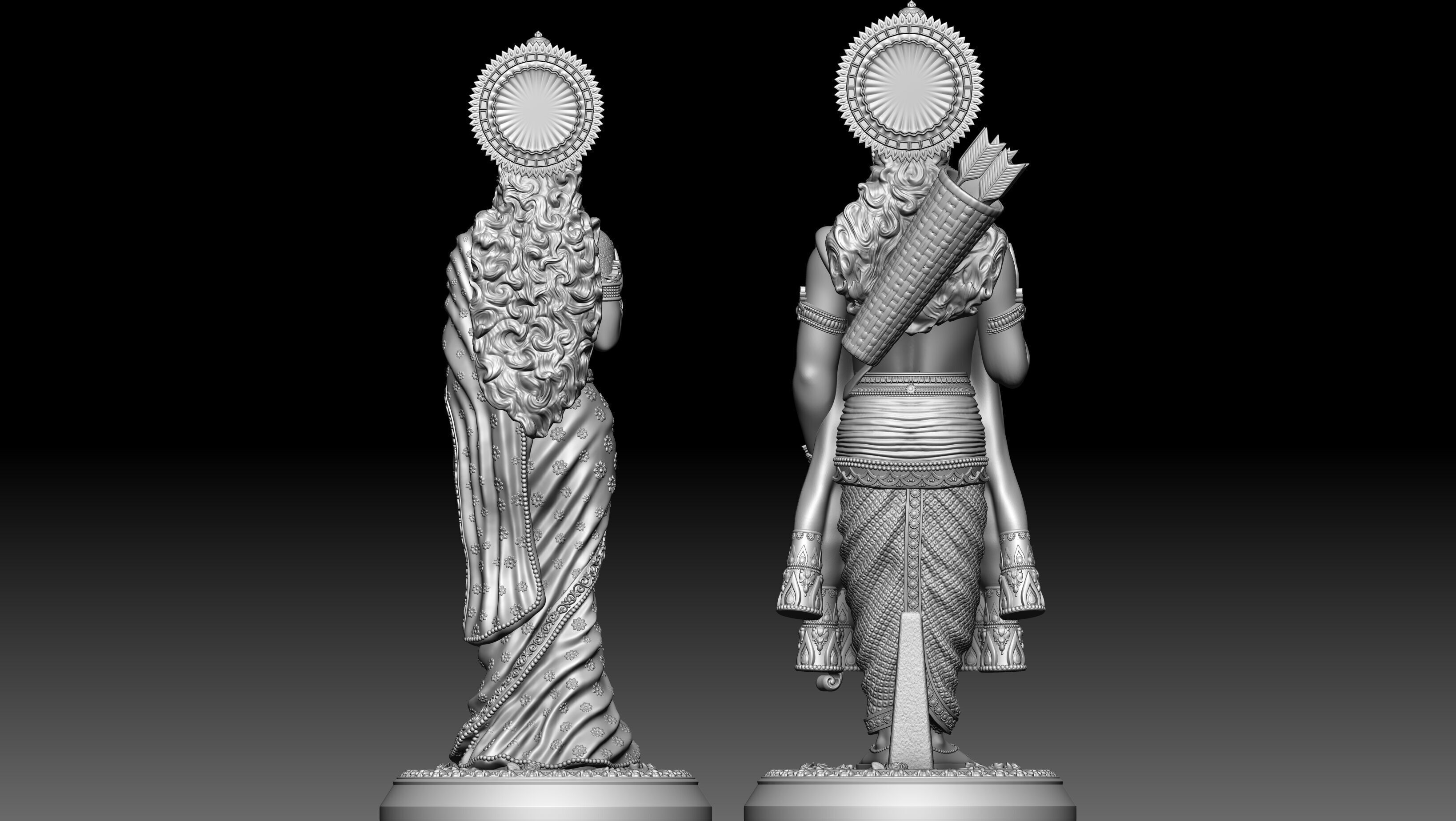 Ram ji Sita ji 3d Print Model 3D model 3D printable | CGTrader