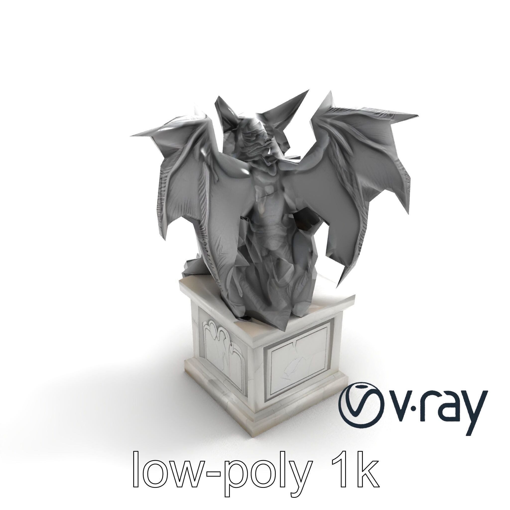 3D model Ornate Gothic Gargoyle Sculpture model pack VR / AR / low-poly ...