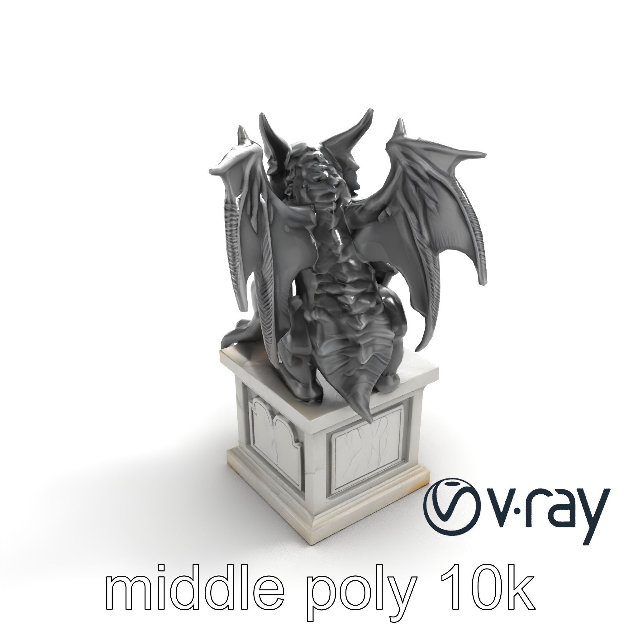 3D model Ornate Gothic Gargoyle Sculpture model pack VR / AR / low-poly ...