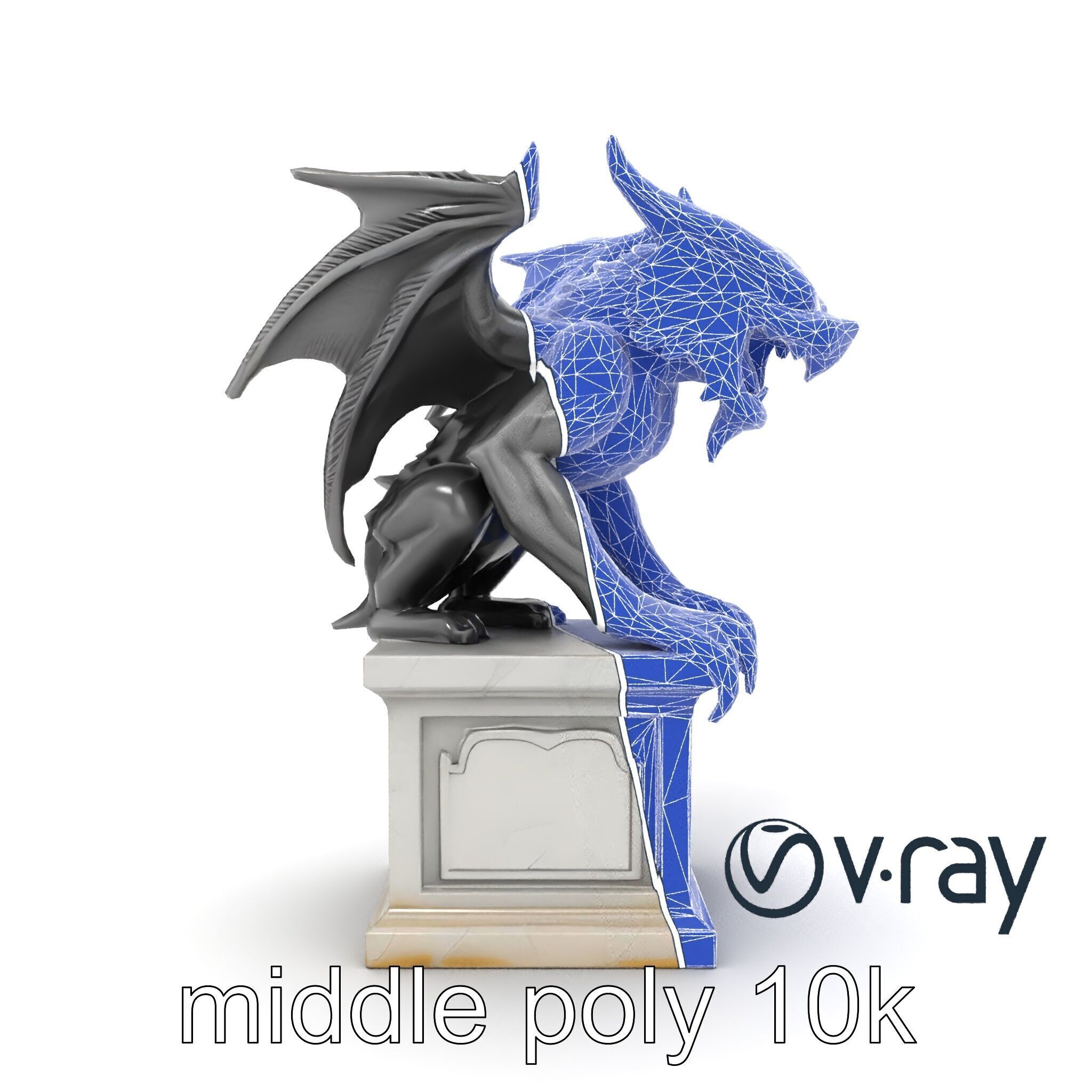 3D model Ornate Gothic Gargoyle Sculpture model pack VR / AR / low-poly ...