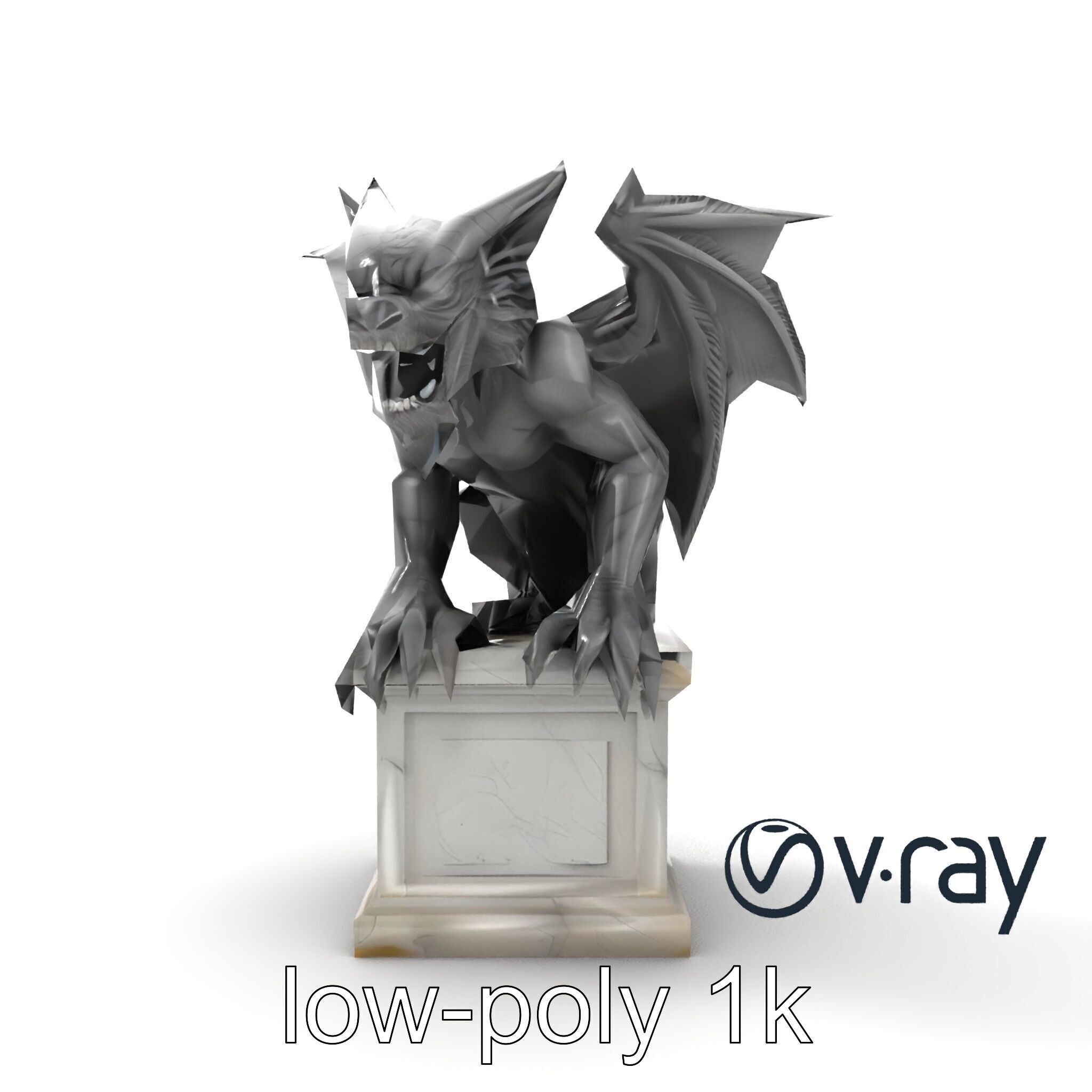 3D model Ornate Gothic Gargoyle Sculpture model pack VR / AR / low-poly ...