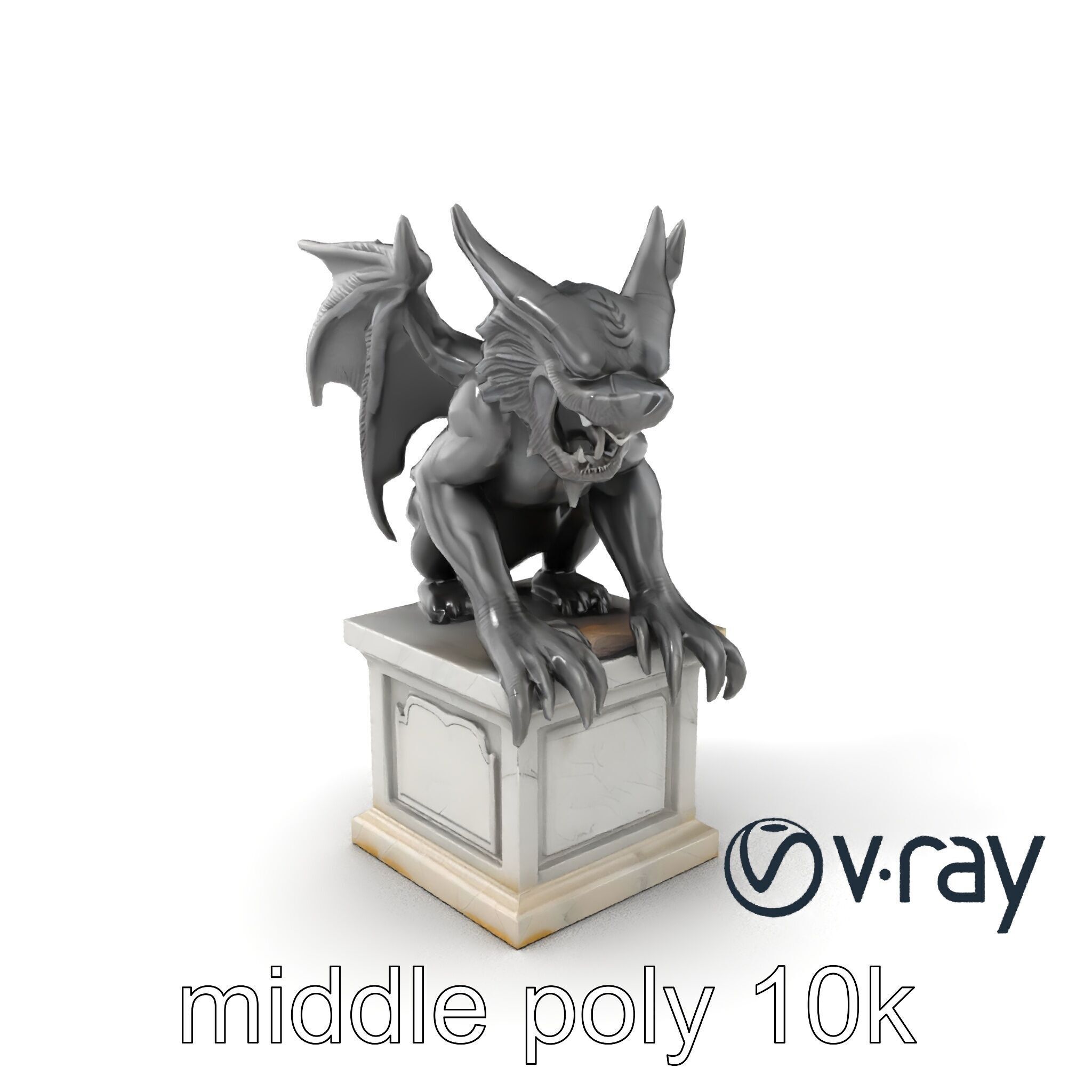 3D model Ornate Gothic Gargoyle Sculpture model pack VR / AR / low-poly ...