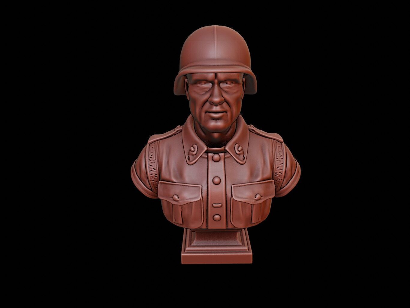 WW2 Soldier Bust 3D model 3D printable | CGTrader