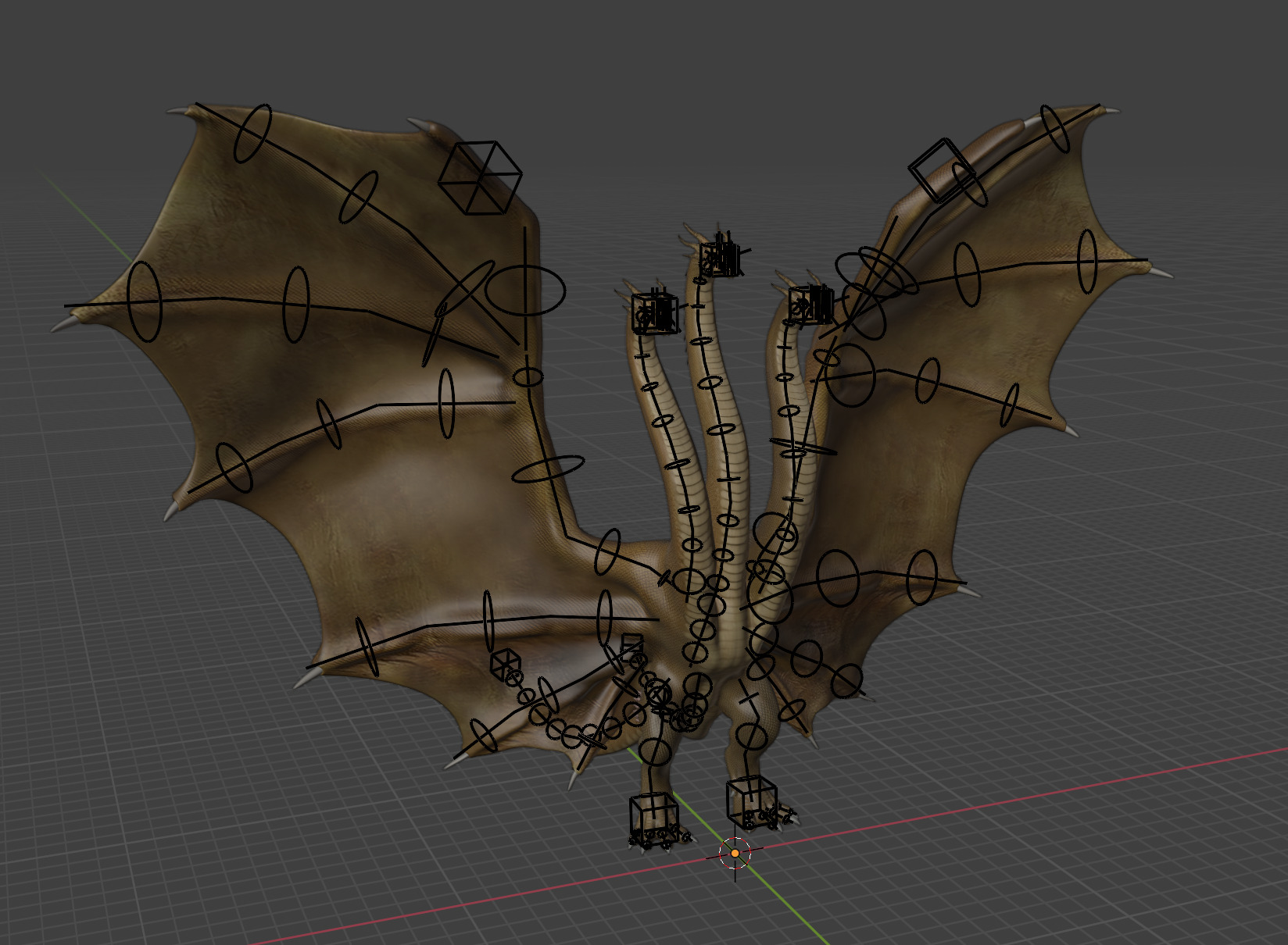 King Ghidorah Free Model free VR / AR / low-poly 3D model rigged | CGTrader