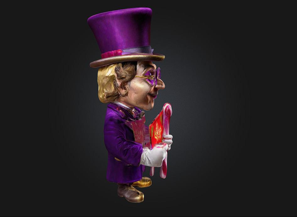 Willy Wonka 3D Printable Stylized Caricature 3D model 3D printable ...