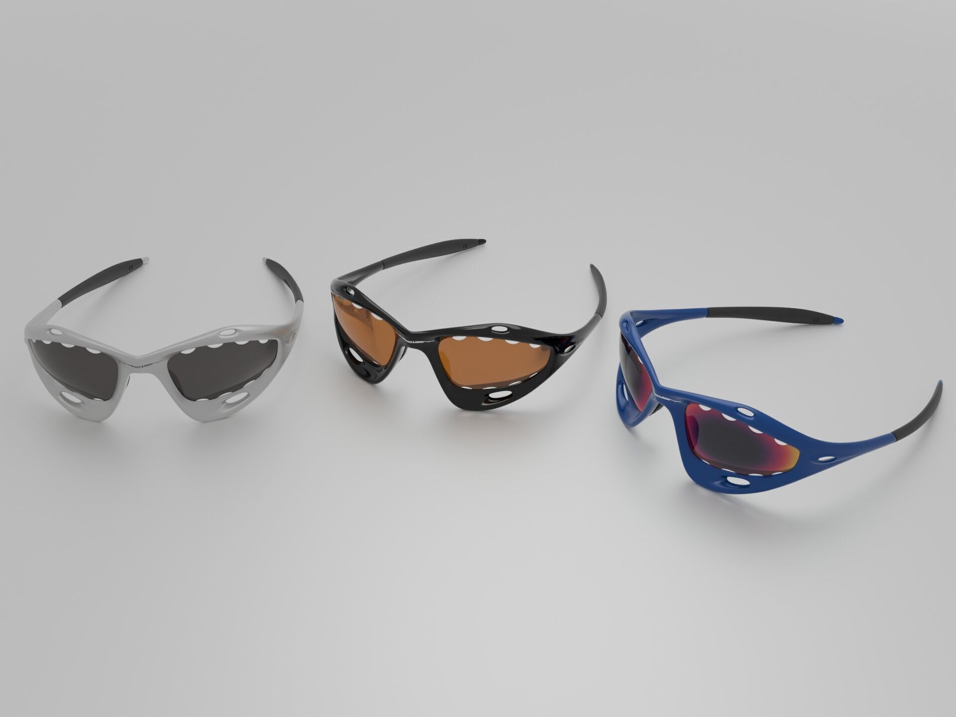 Oakley Racing Jacket sunglasses 3D model | CGTrader