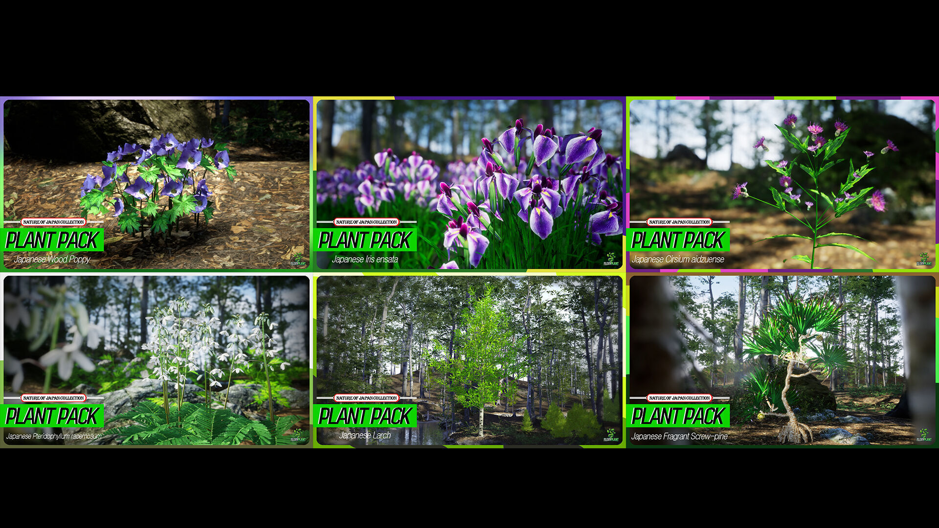 3D model MEGA PLANT PACK - 12 Japanese Endemic Species 01 Pack VR / AR ...