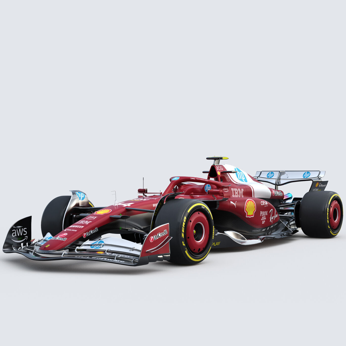 3D model F1 Ferrari SF25 season 2025 VR / AR / low-poly | CGTrader