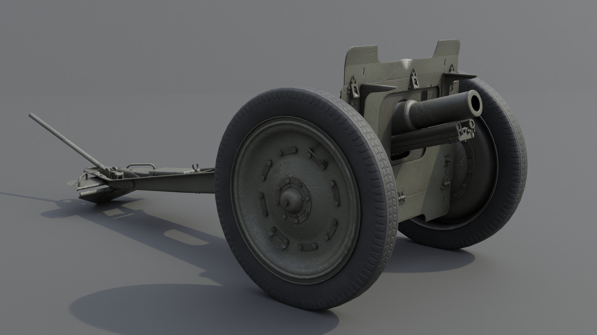 3D model 76 mm regimental gun M1927 VR / AR / low-poly | CGTrader