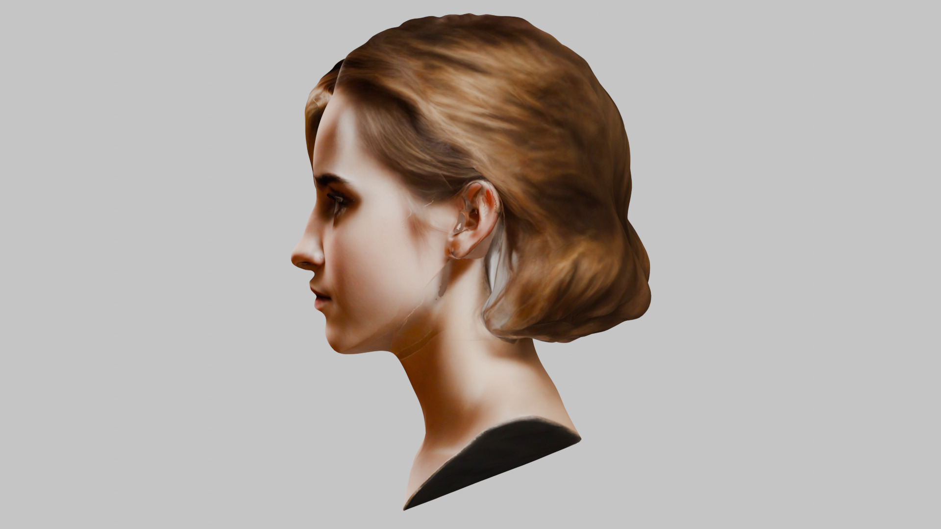 3D model Emma Watson Head Bust VR / AR / low-poly | CGTrader