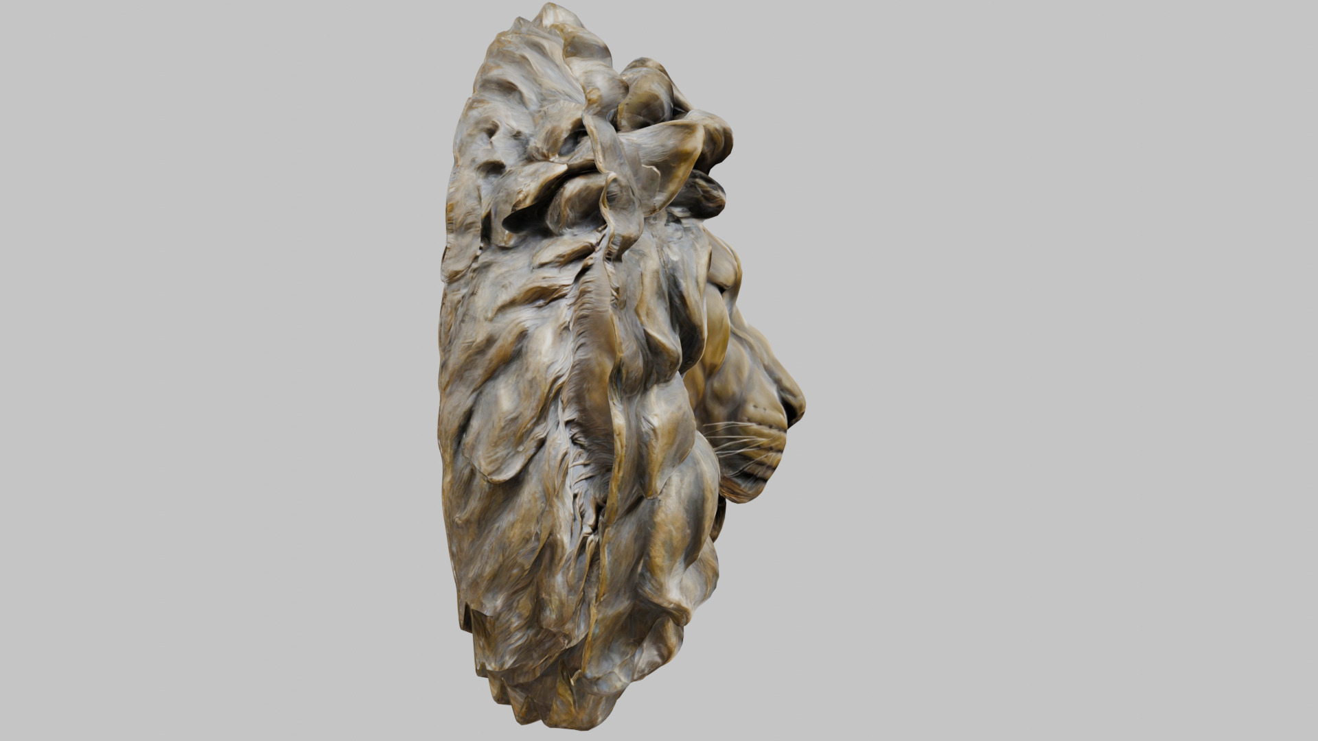 3D model Bronze Lion Head VR / AR / low-poly | CGTrader