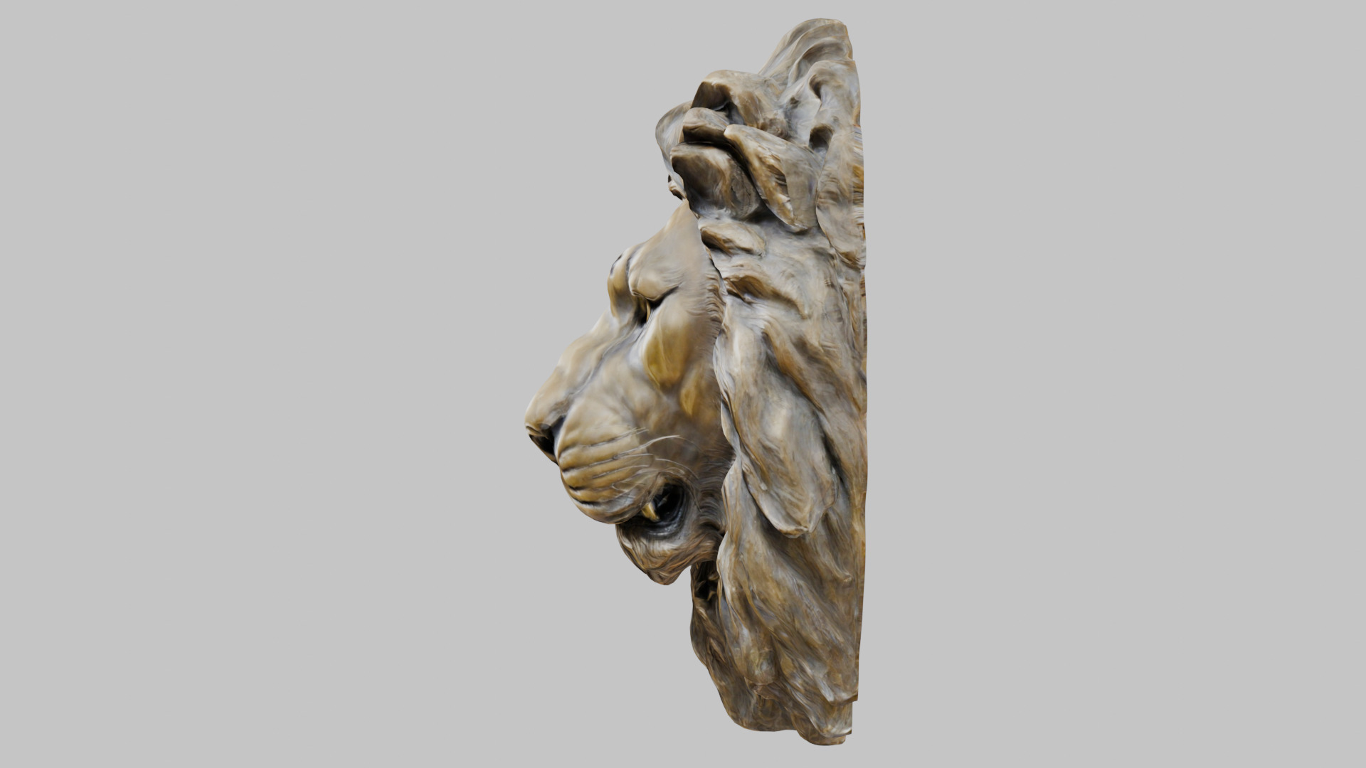 3D model Bronze Lion Head VR / AR / low-poly | CGTrader