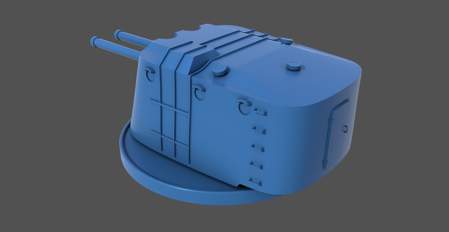 Japanese 3rd year type A turret - Commercial license 1-100 scale 3D ...