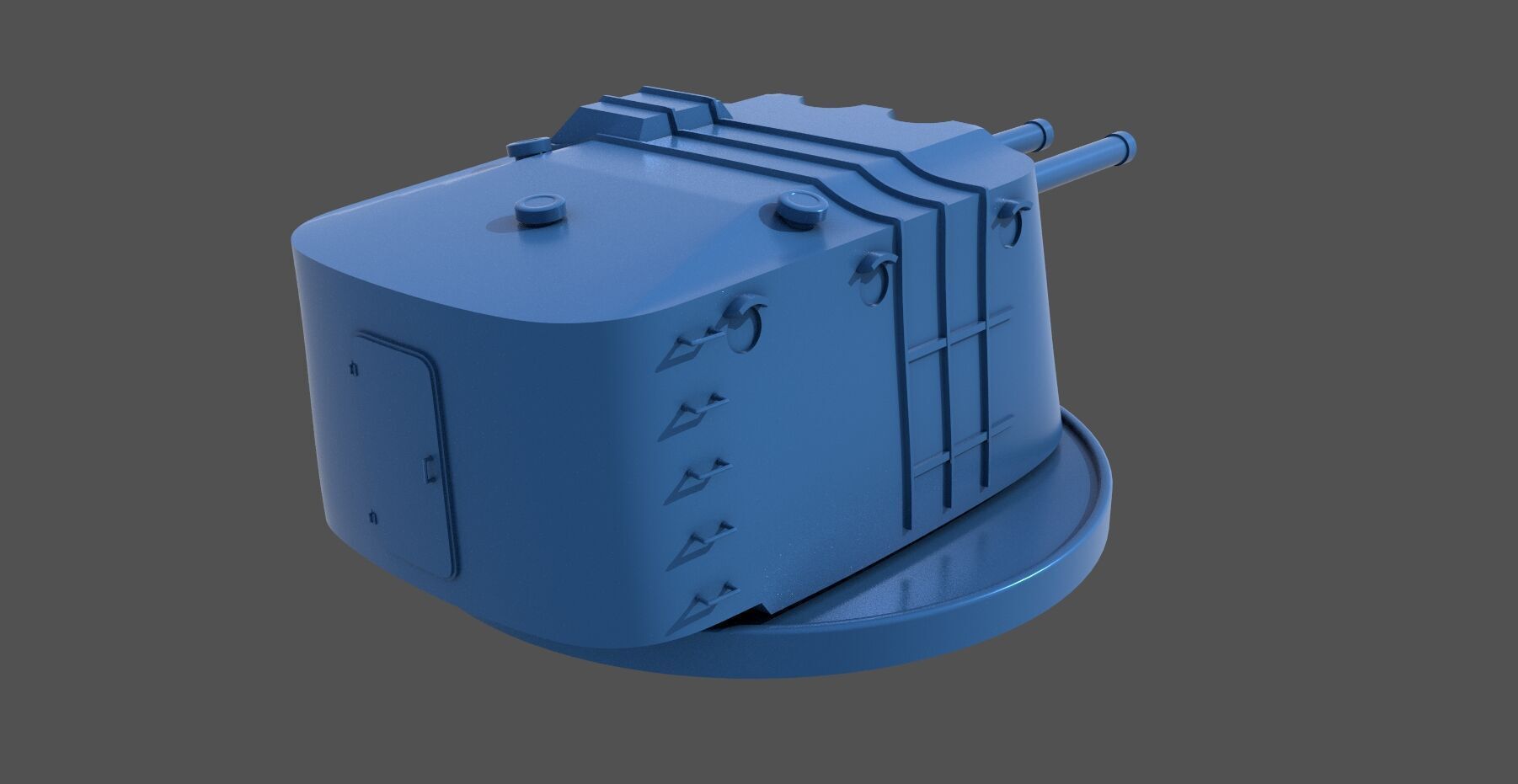 Japanese 3rd year type A turret - Commercial license 1-100 scale 3D ...