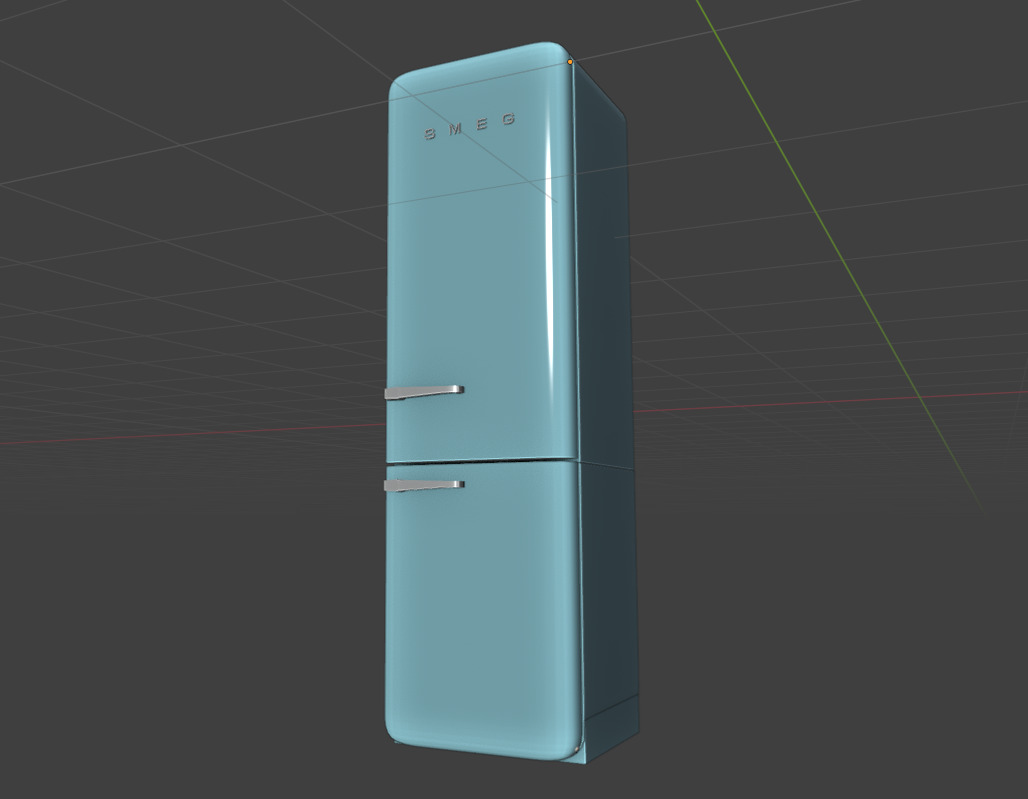 SMEG Fridge Base Model free 3D model | CGTrader