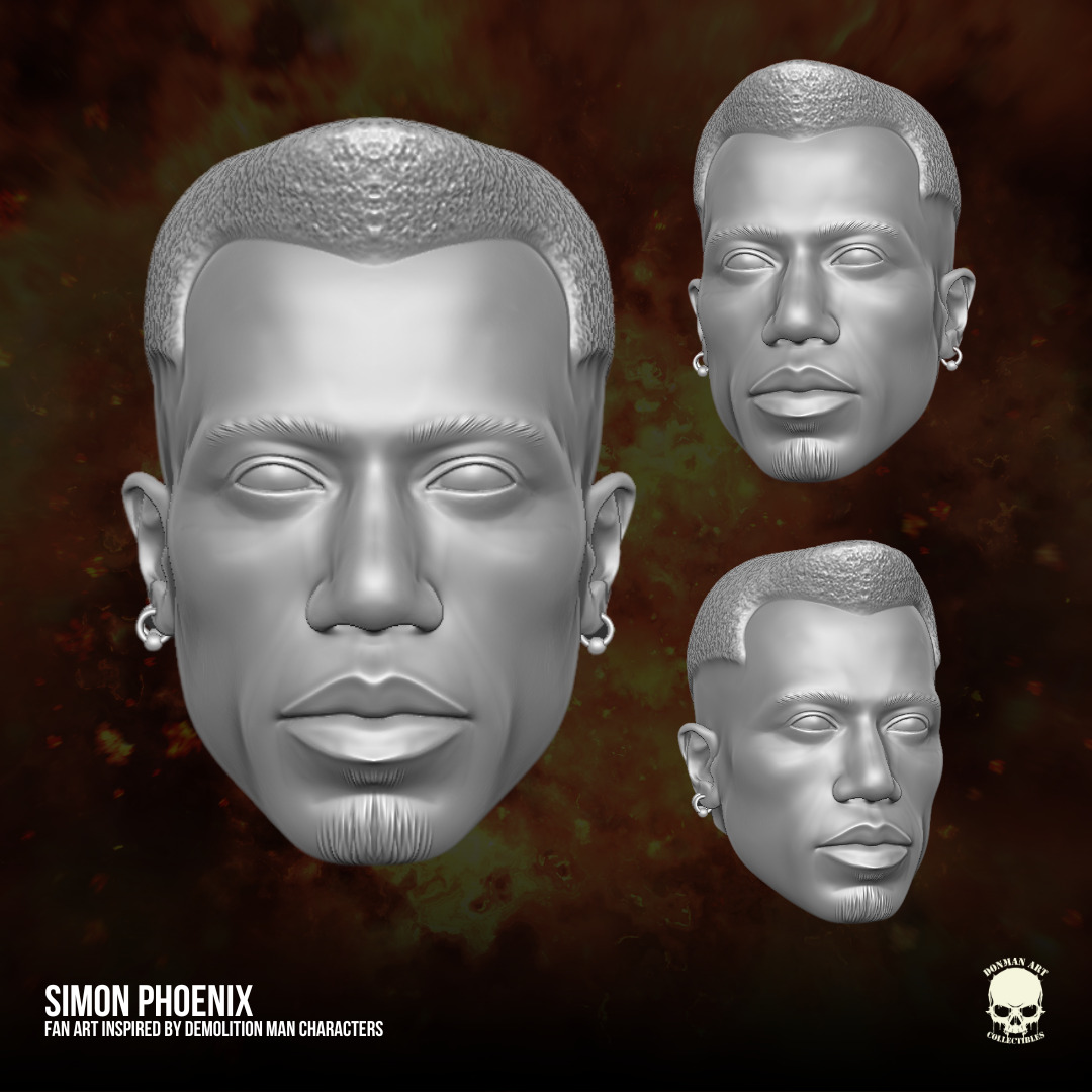 Demolition Man Simon Phoenix Fan art 3D Printable Files 3D model 3D ...