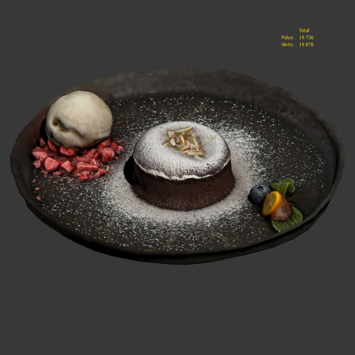Dessert Fondant 3D model | CGTrader