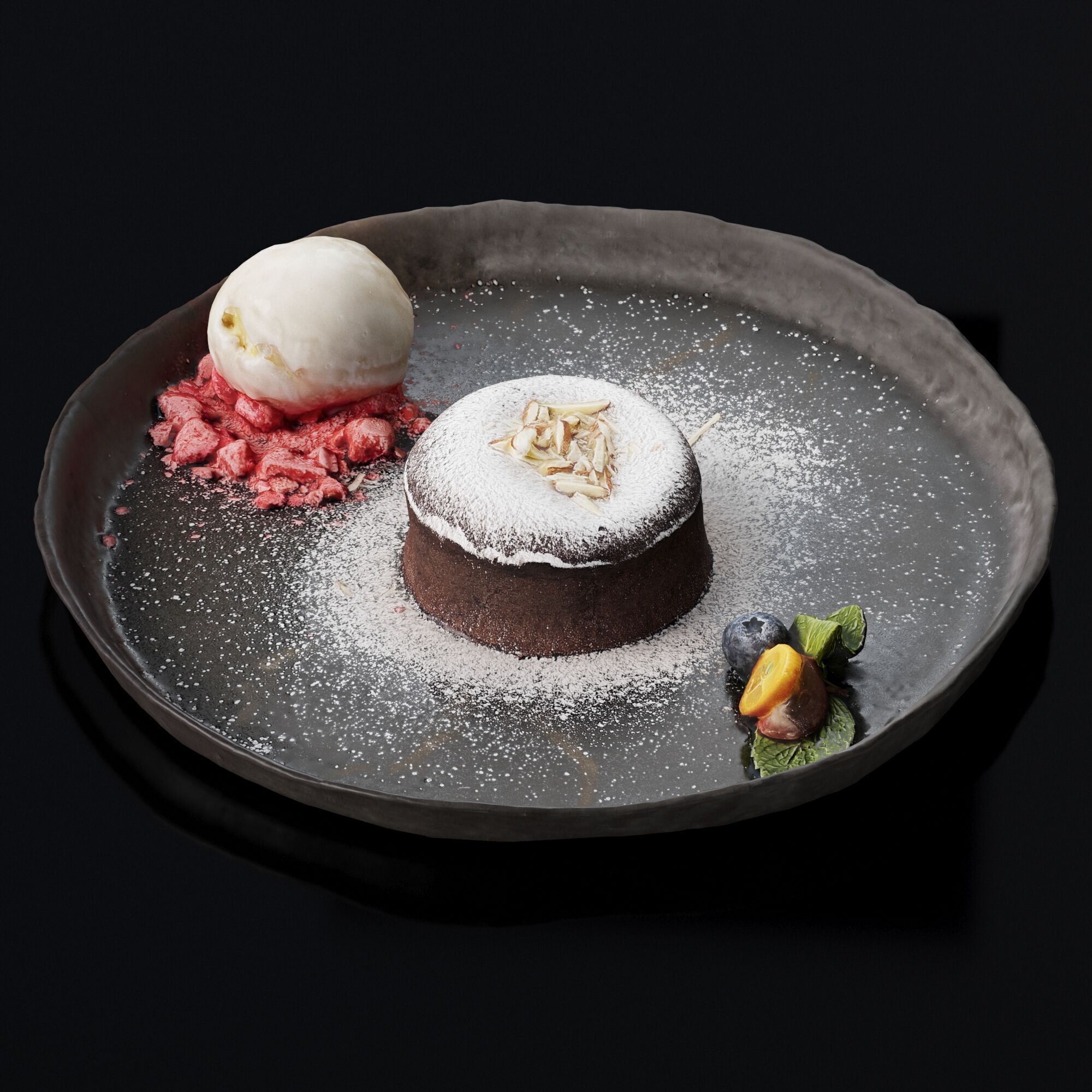 Dessert Fondant 3D model | CGTrader