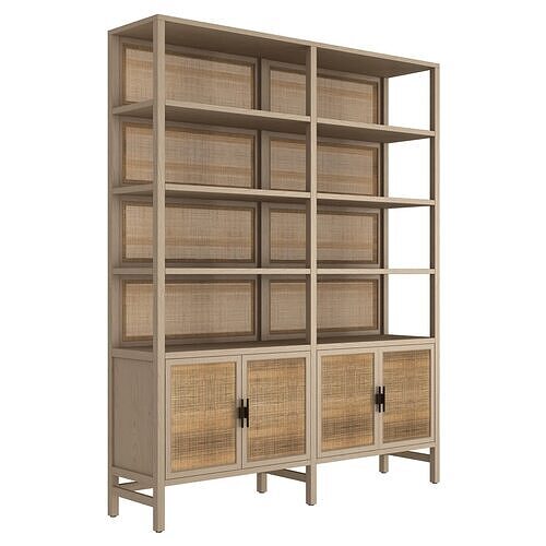 Four Hands Caprice Wide Bookshelf 3D model | CGTrader