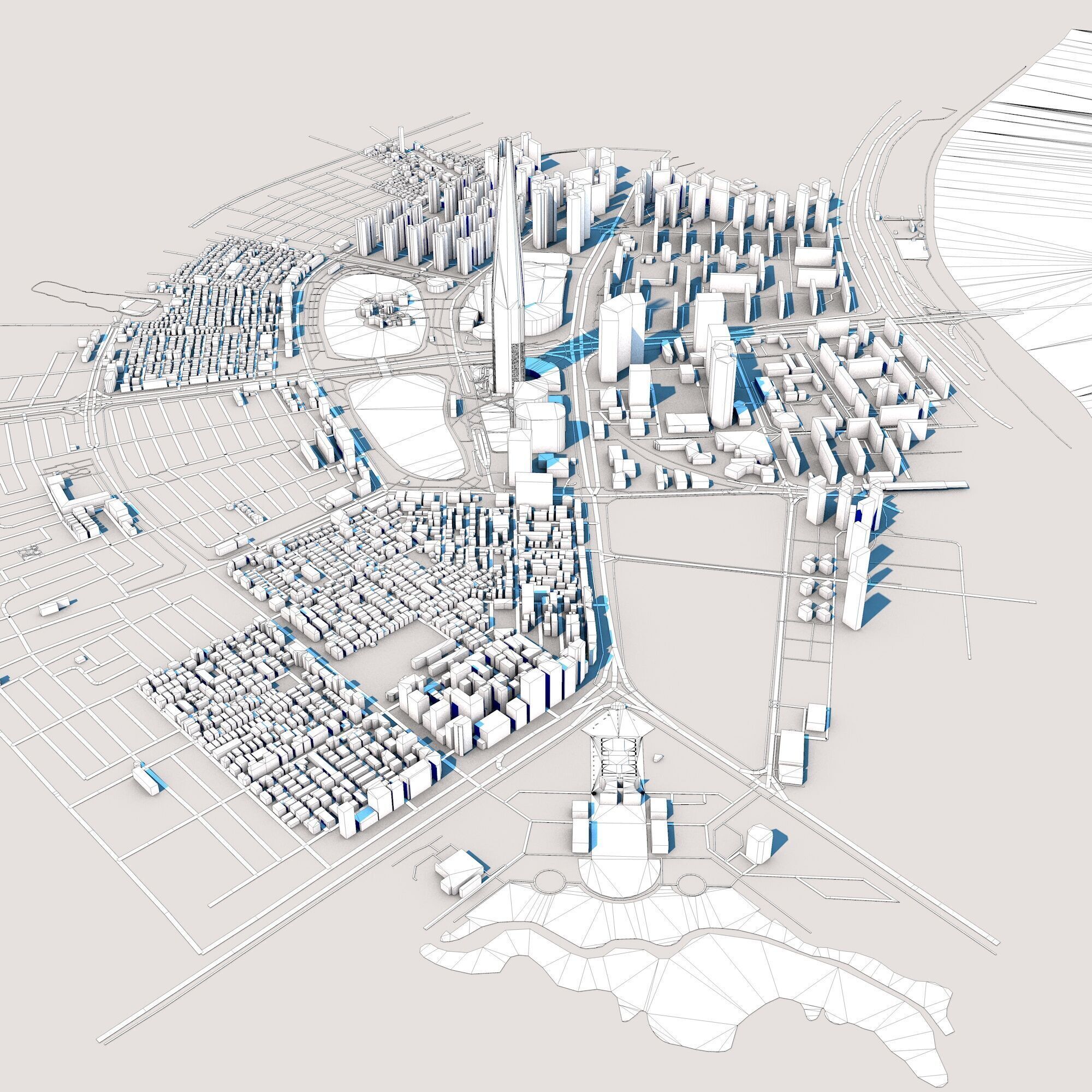 Lotte World Tower Parc1 Tower Seoul Korea 3D model | CGTrader