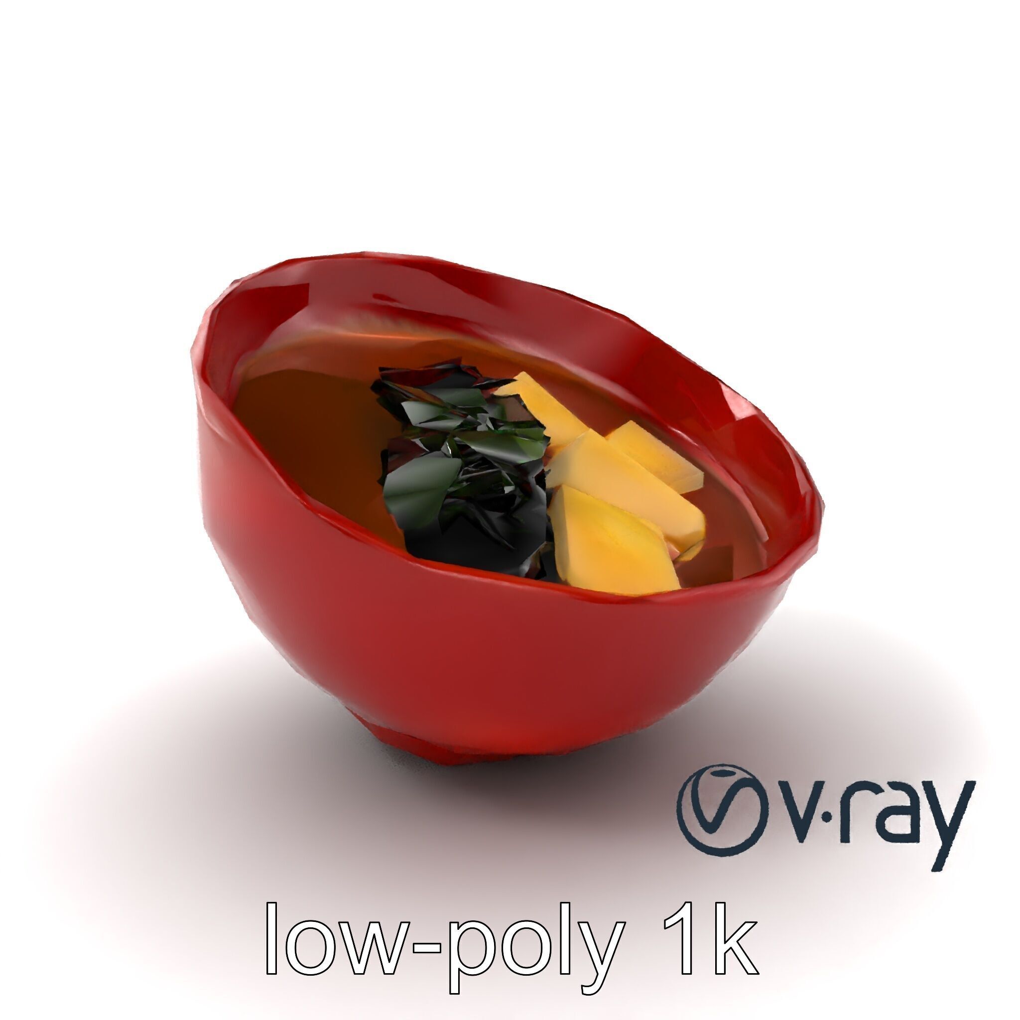 3D model Traditional Japanese Miso Soup Model Pack VR / AR / low-poly ...