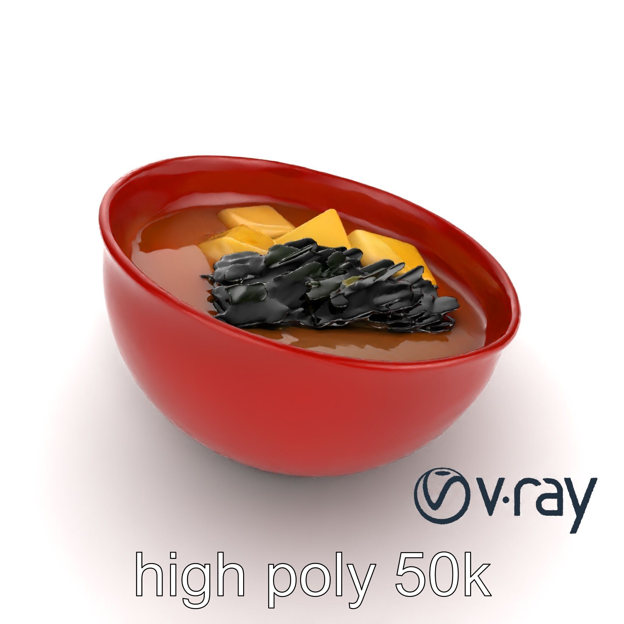 3D model Traditional Japanese Miso Soup Model Pack VR / AR / low-poly ...