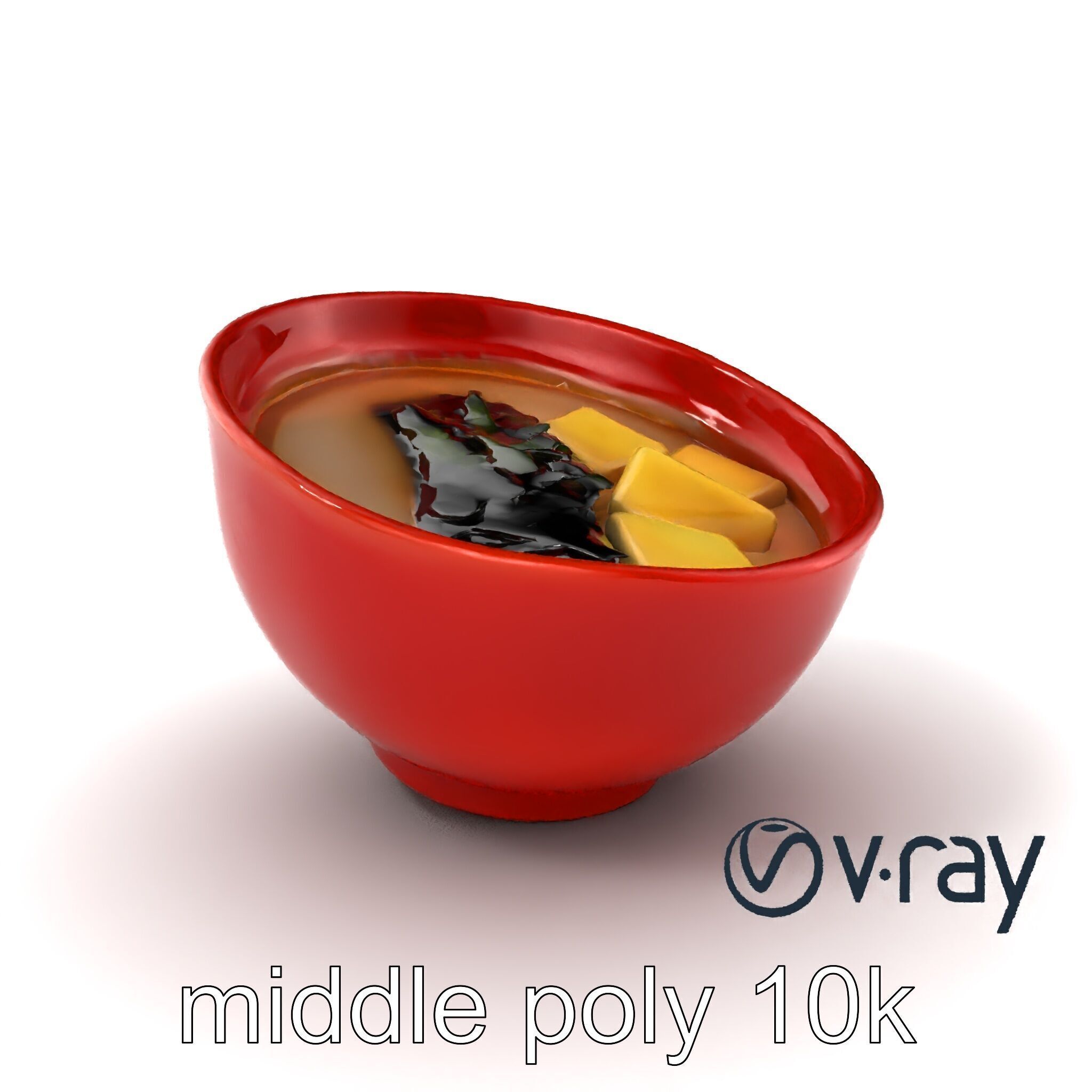 3D model Traditional Japanese Miso Soup Model Pack VR / AR / low-poly ...