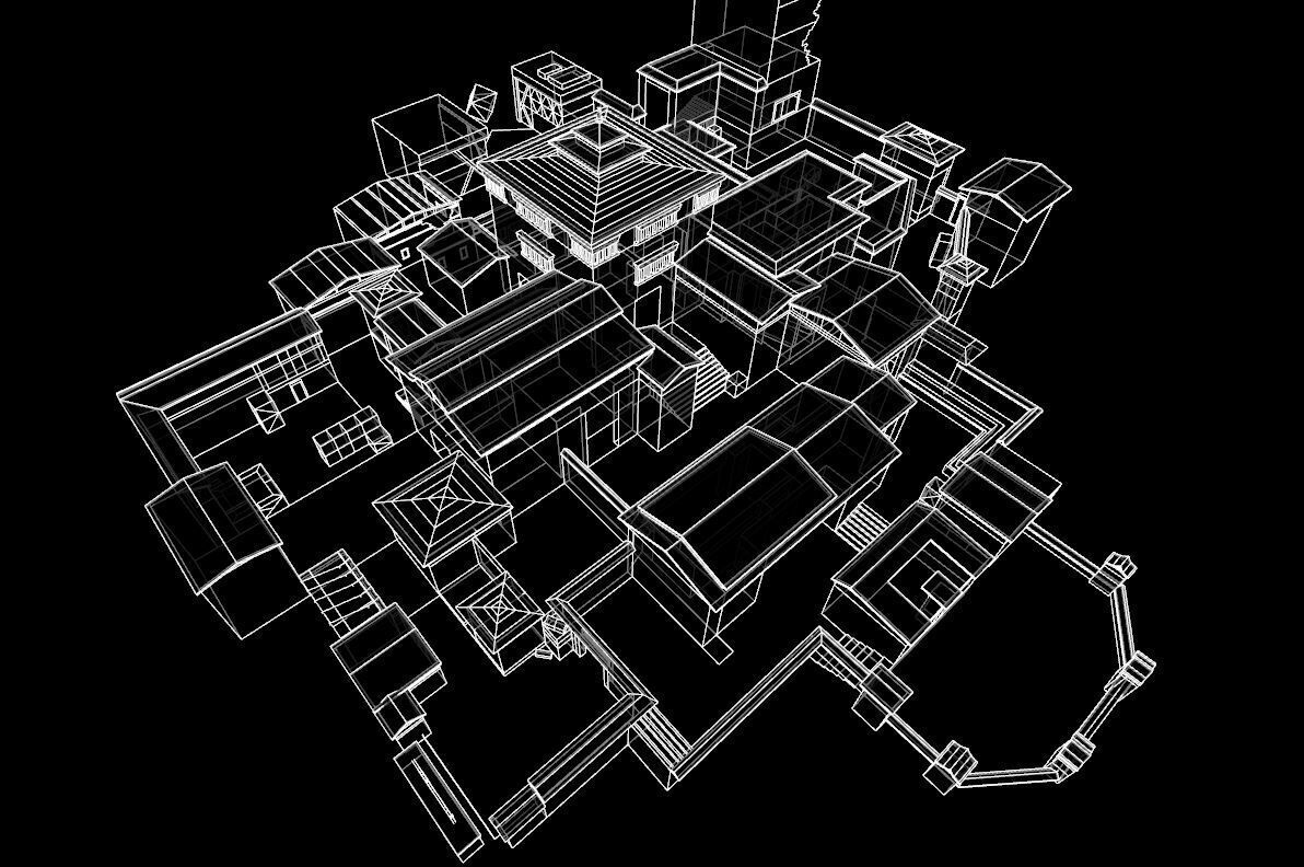 3D model VALORANT HAVEN 3d wireframe map VR / AR / low-poly | CGTrader