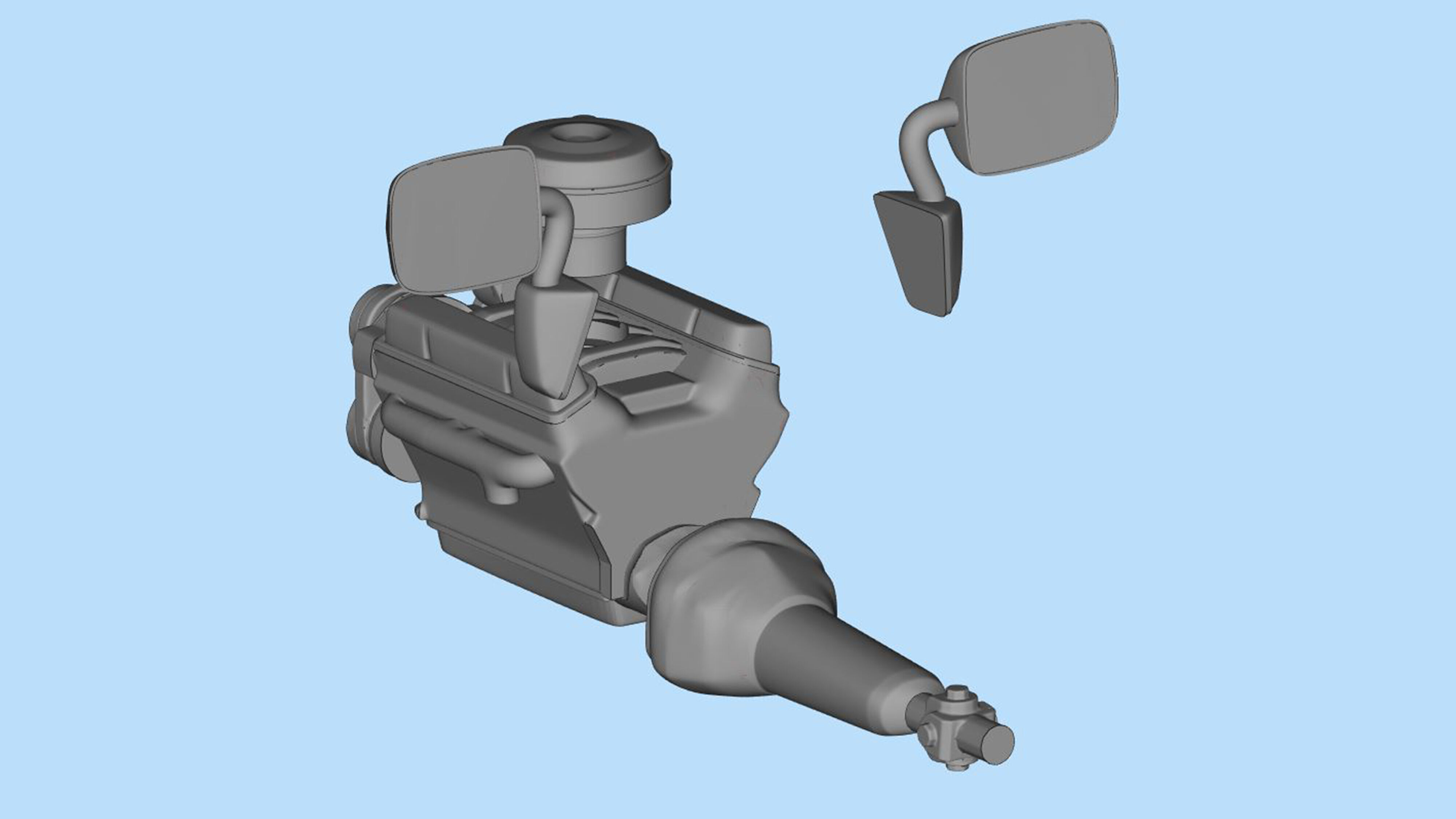 Free Engine and Mirror for Chevy G10 Van 3D printable STL model free 3D ...