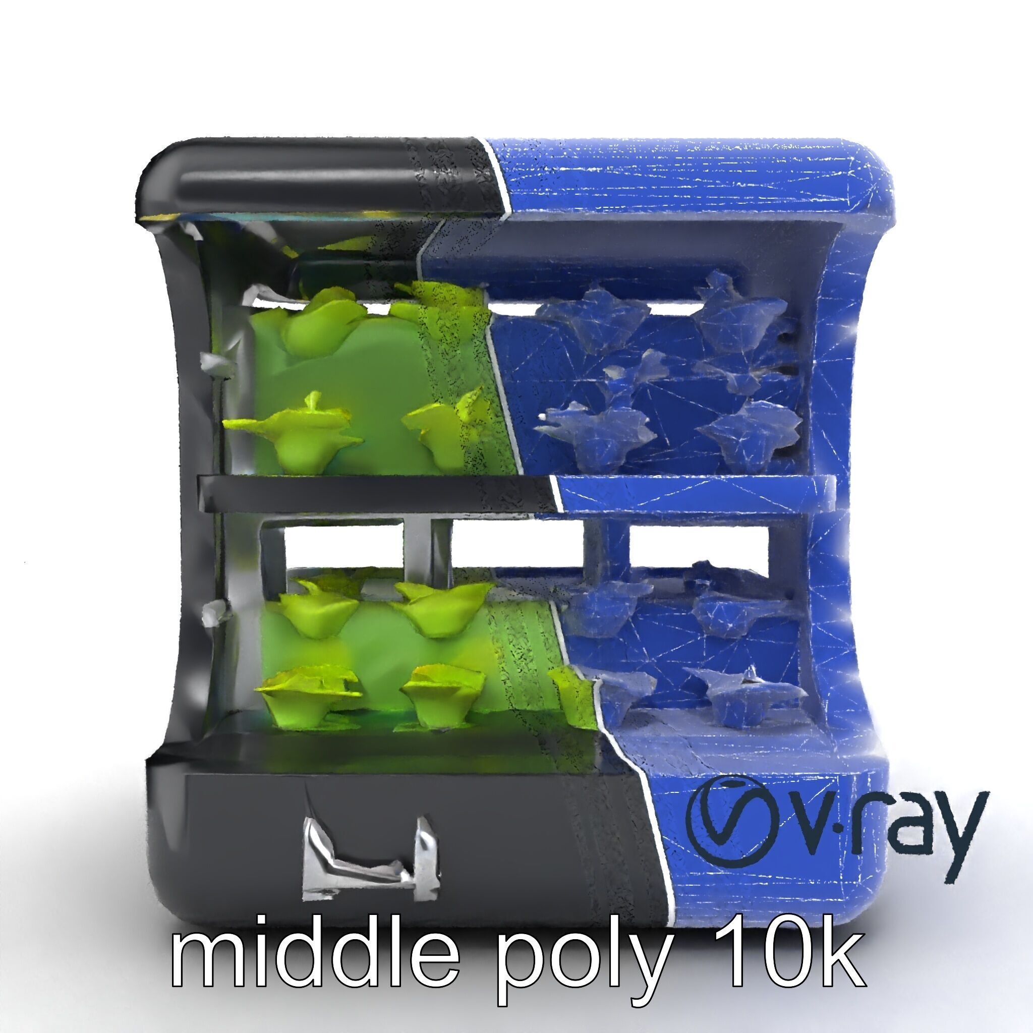 3D model Urban Farming Module AI-Driven Nutrient LED model pack VR / AR ...