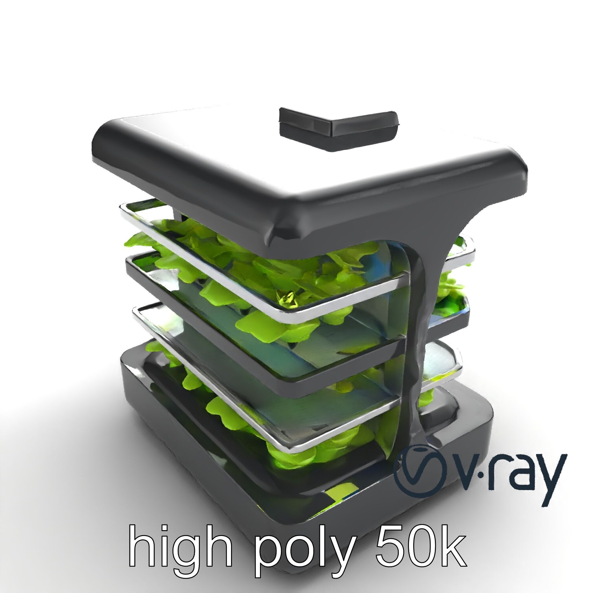3D model Urban Farming Module AI-Driven Nutrient LED model pack VR / AR ...