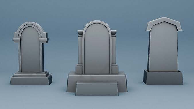 Stylized Tombstones free 3D model | CGTrader