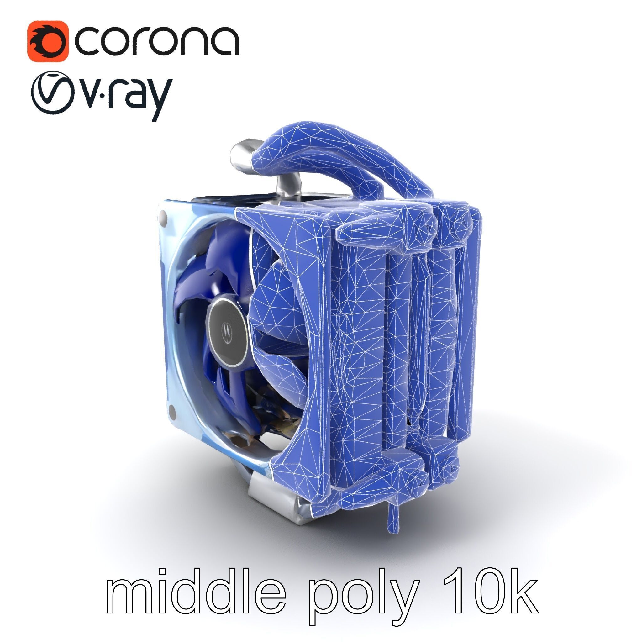 3D model Custom Liquid Cooling Unit with Transparent Tubing model pack ...