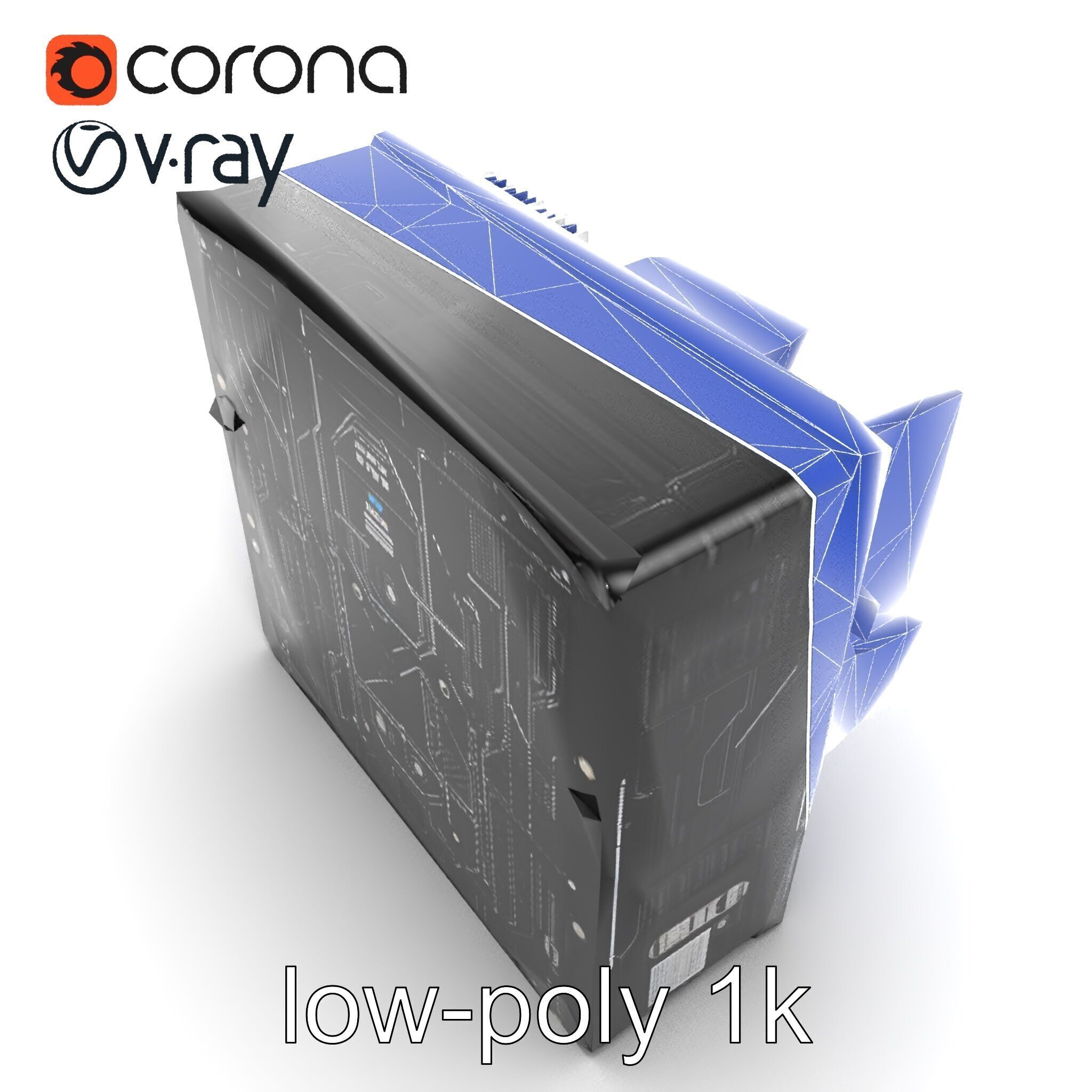 3D model Compact Mini-ATX Motherboard with RGB Lighting model pack VR ...