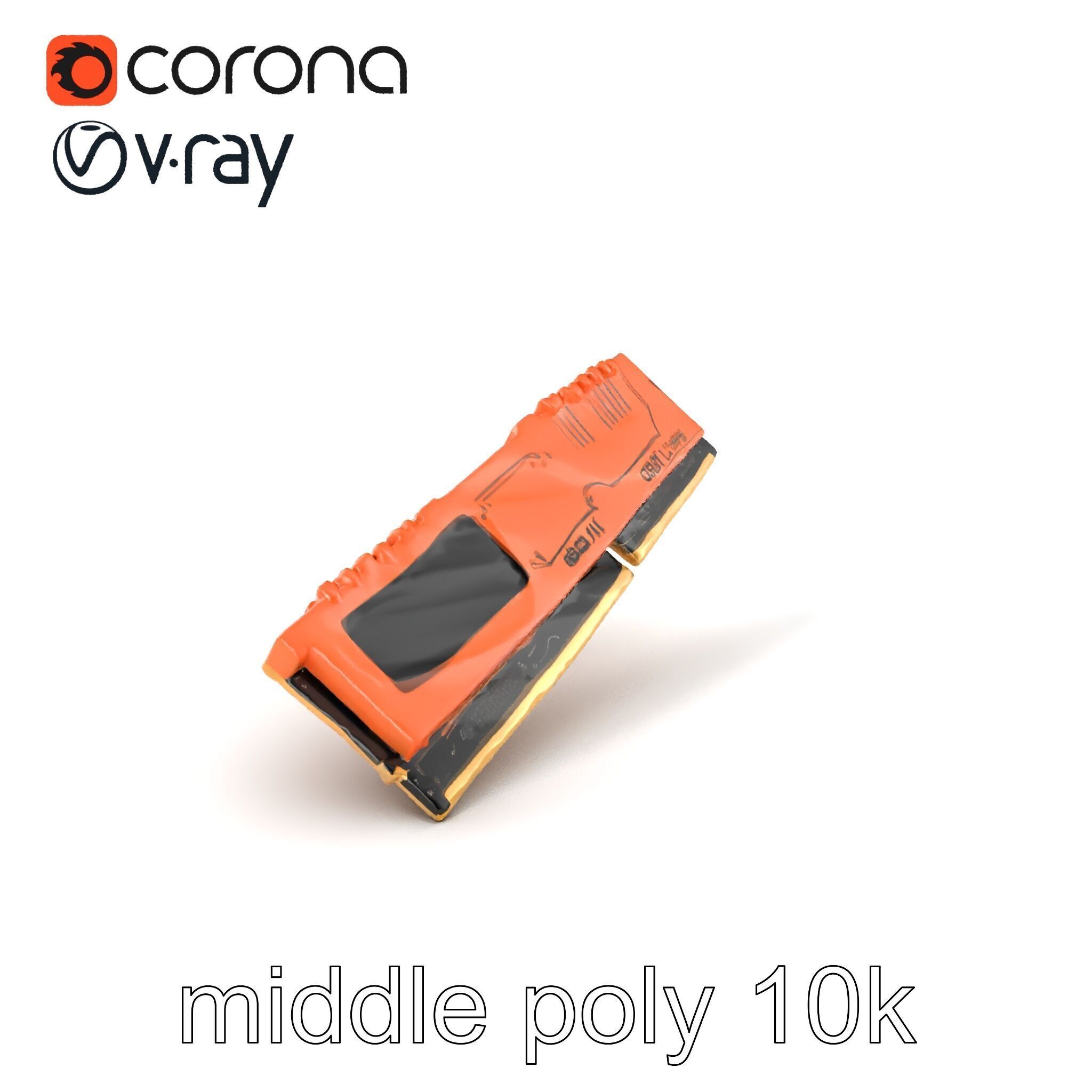 3D model Optimized RAM Stick Sci-fi Model Pack VR / AR / low-poly ...