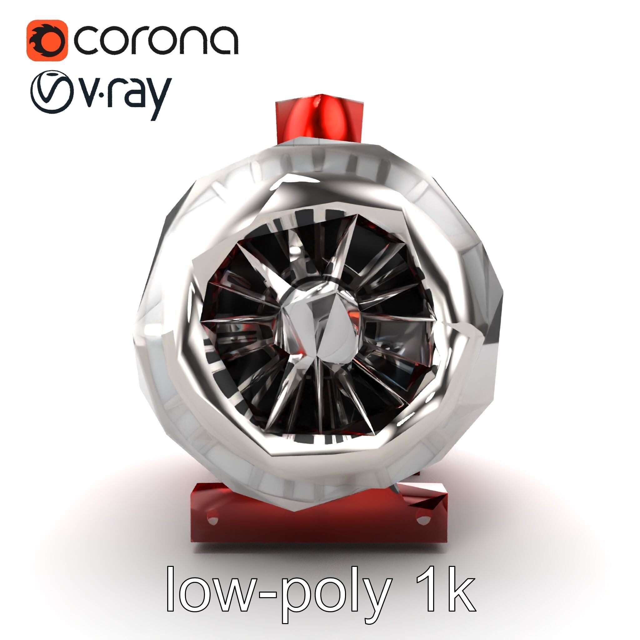 3D model Pneumatic Compressor Module with Radial Blower Design model ...