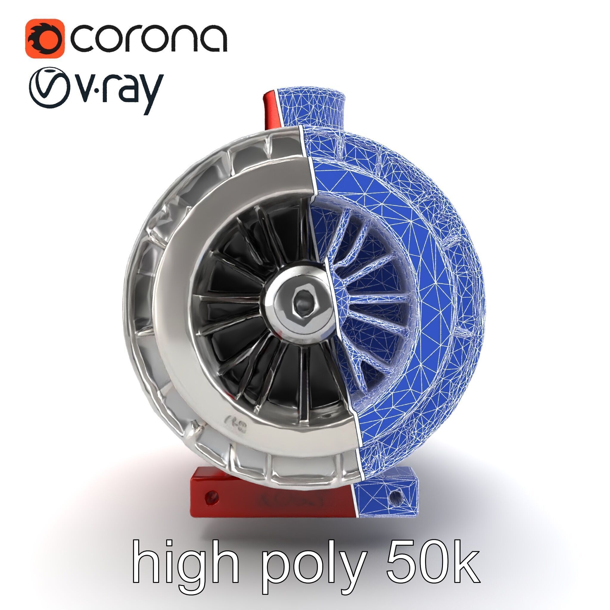 3D model Pneumatic Compressor Module with Radial Blower Design model ...