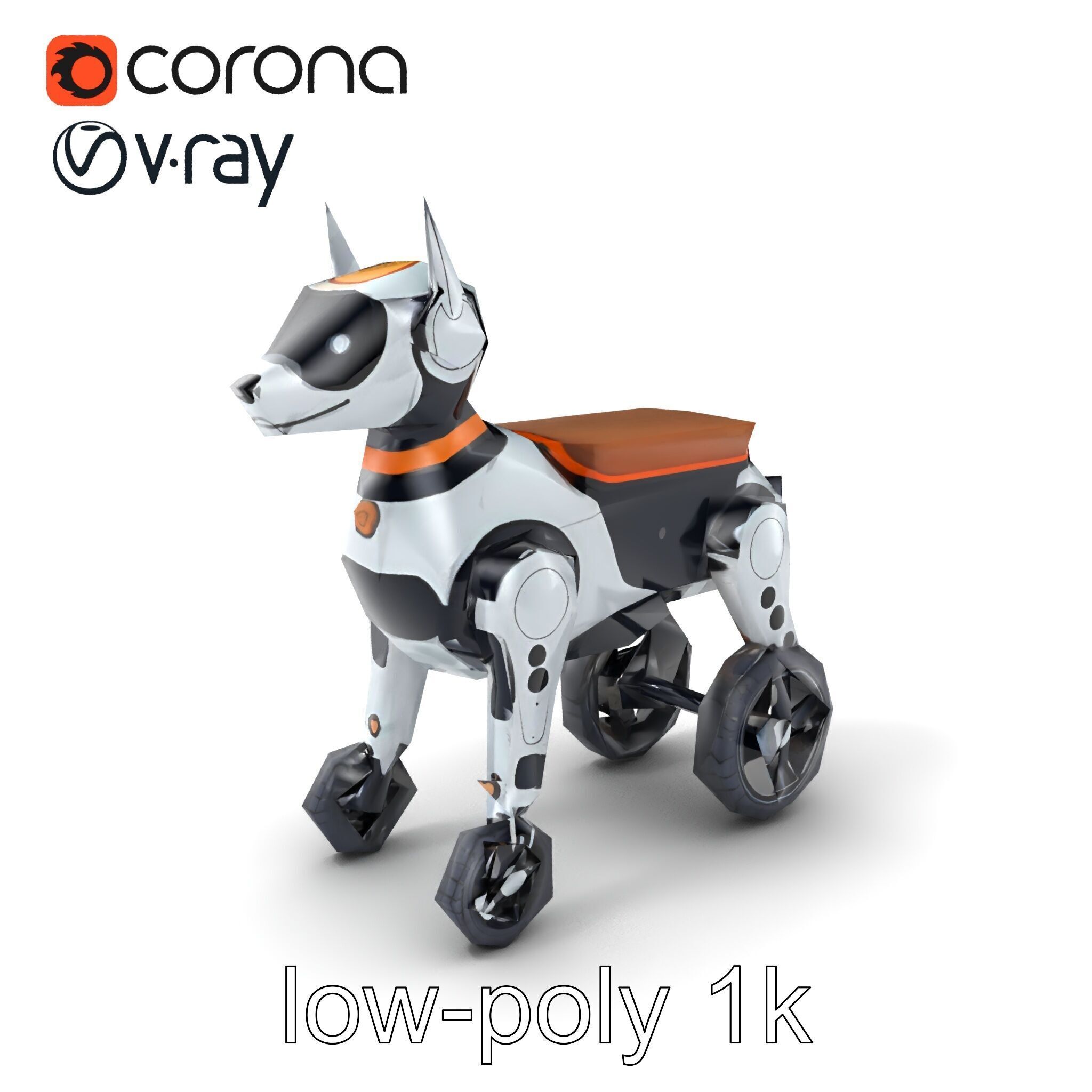 3D model Courier Robot Dog Efficient Design Model Pack VR / AR / low ...
