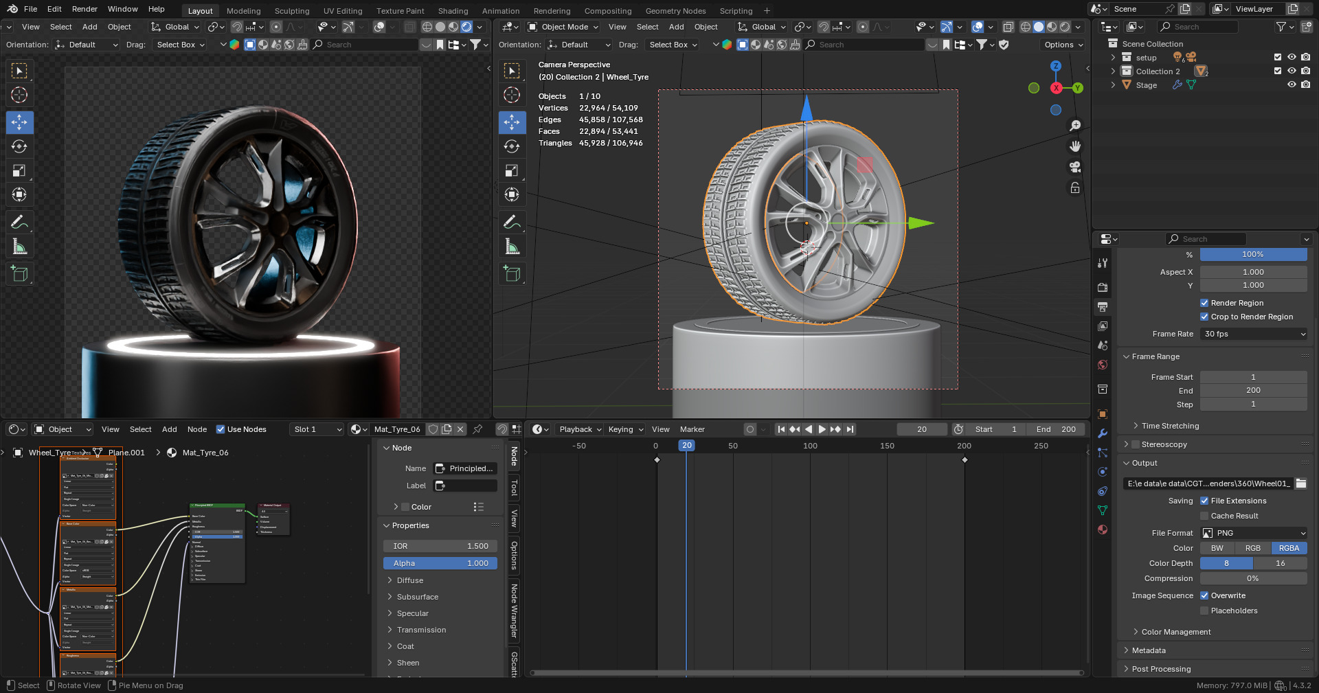 3D model Realistic Wheel 3D Model 4K PBR Texture High Quality Game ...