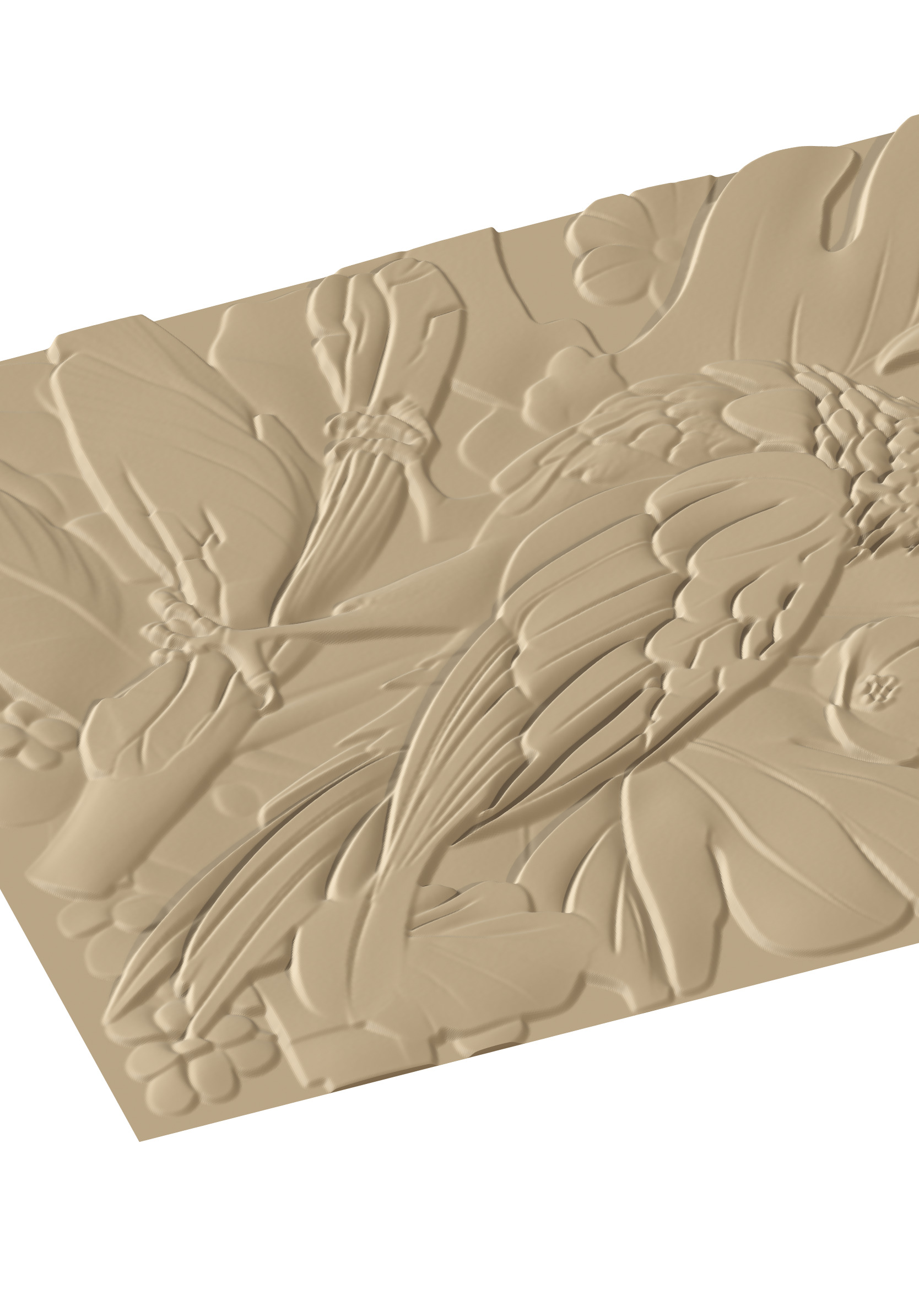 Parrot Relief 3D STL Model for CNC 3D Printing Bird Wall Decor 3D model ...