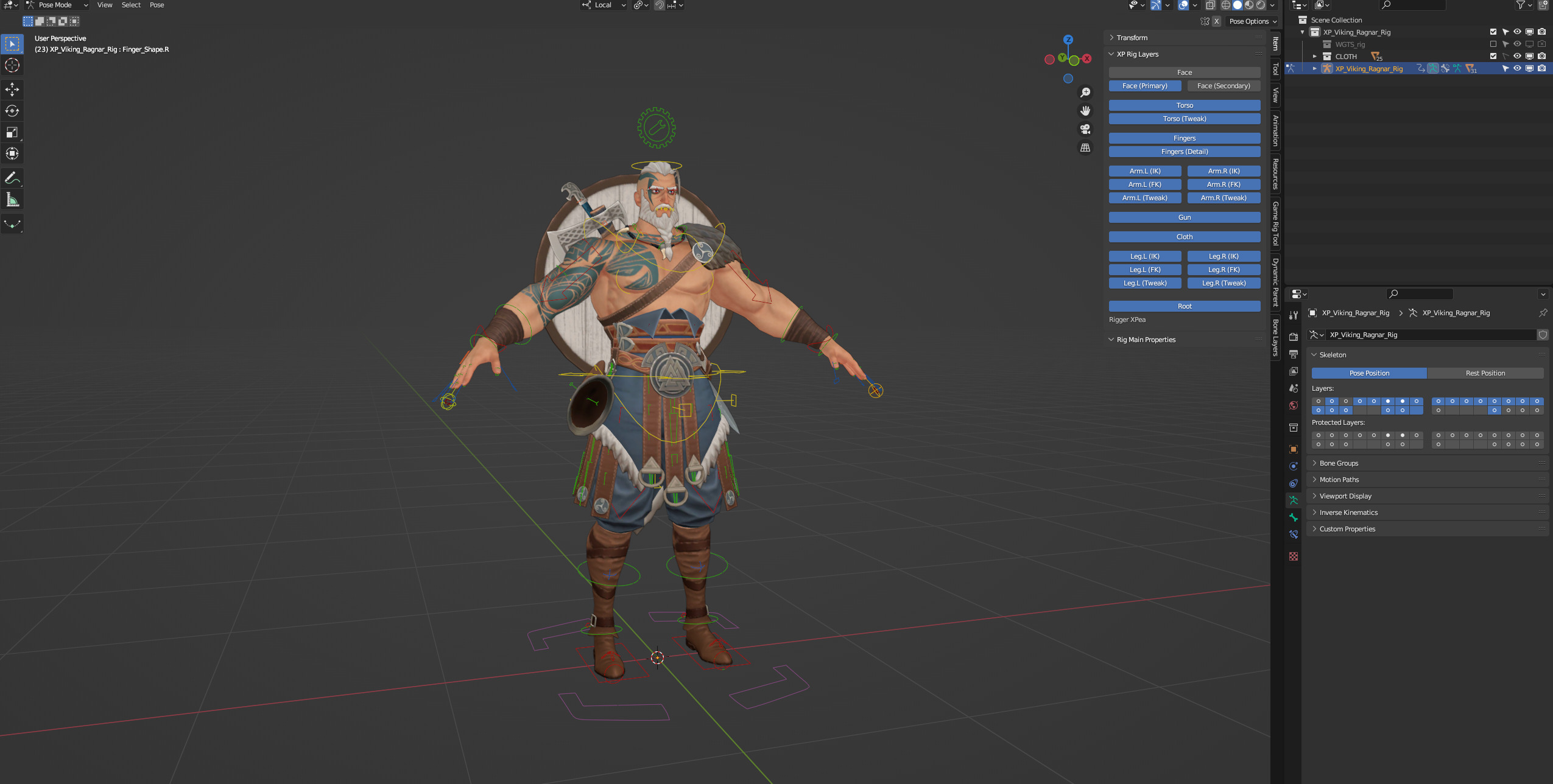 3D model Viking Ragnar Rig For Blender VR / AR / low-poly | CGTrader