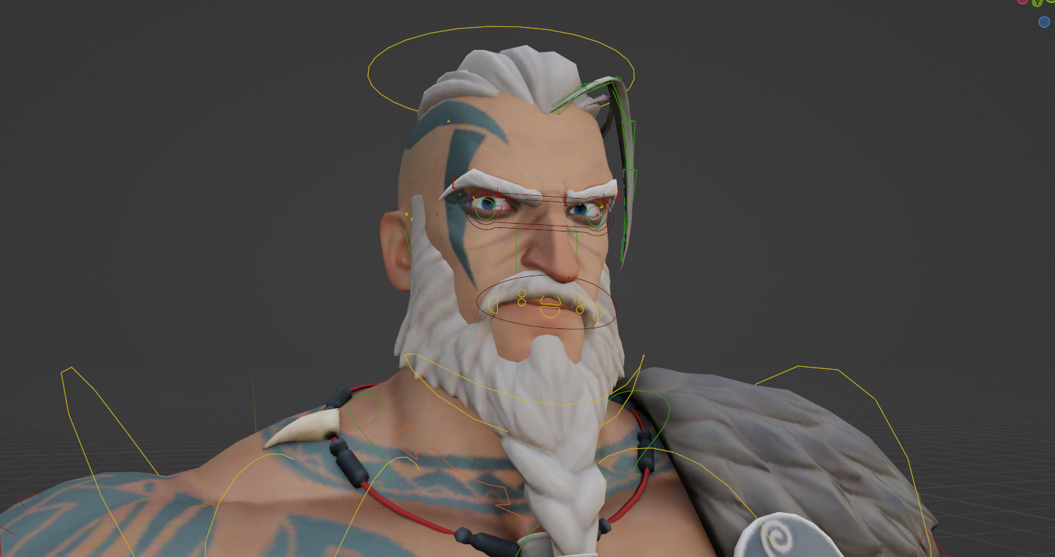 3D model Viking Ragnar Rig For Blender VR / AR / low-poly | CGTrader