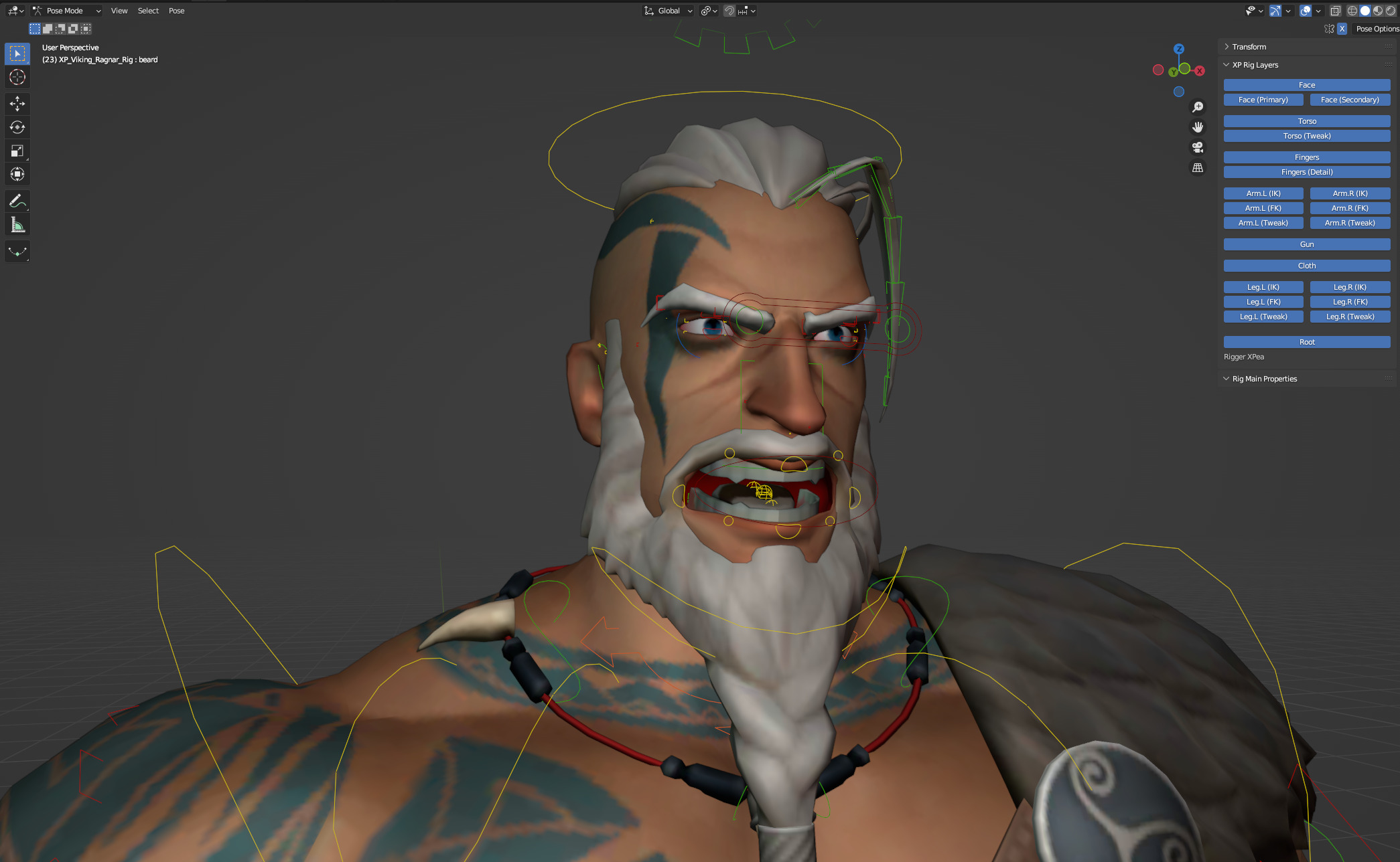 3D model Viking Ragnar Rig For Blender VR / AR / low-poly | CGTrader